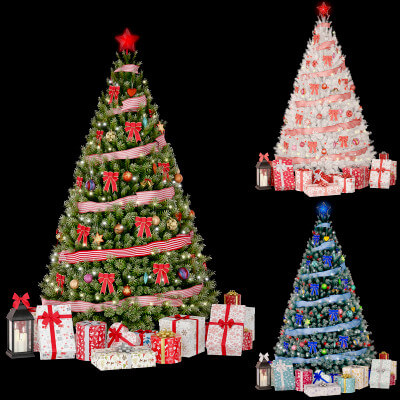 Christmas Tree All Colors - 3D Model by madMIX