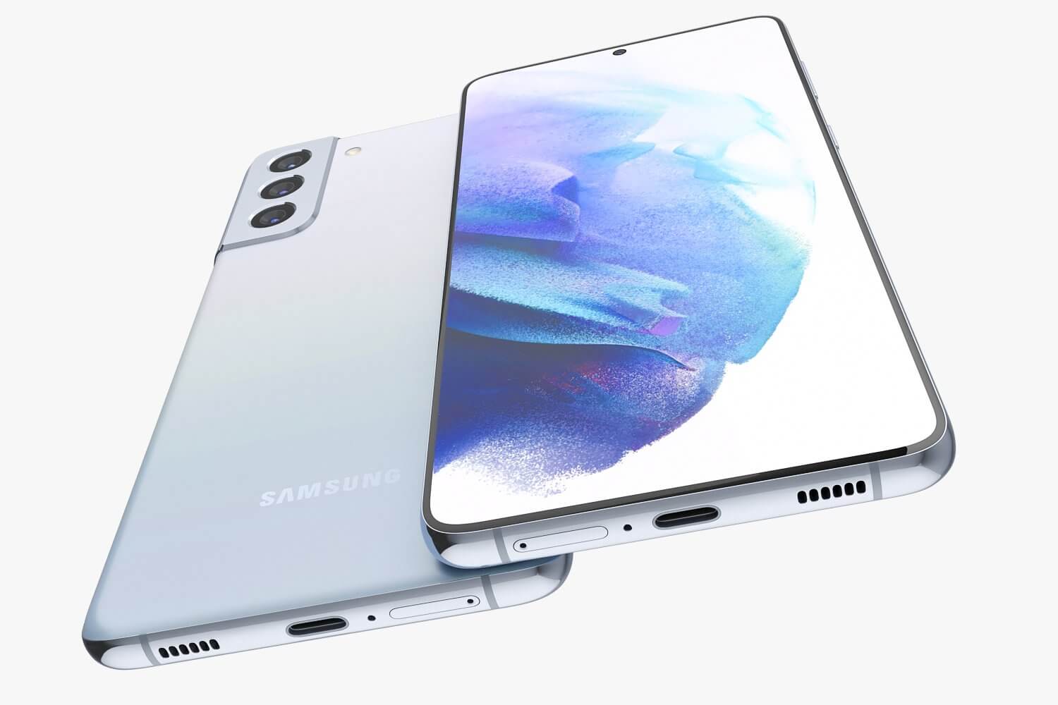 Samsung Galaxy S21 Plus Silver - 3D Model by madMIX