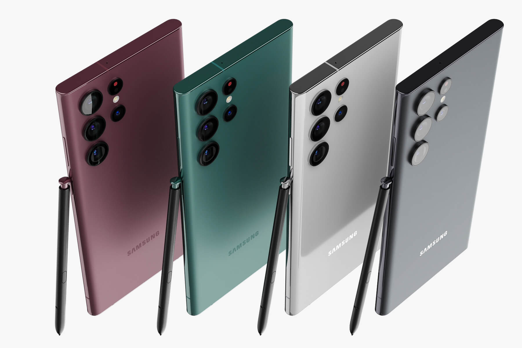 Samsung Galaxy S22 and S22 Plus and S22 Ultra All Colors - 3D Model by ...