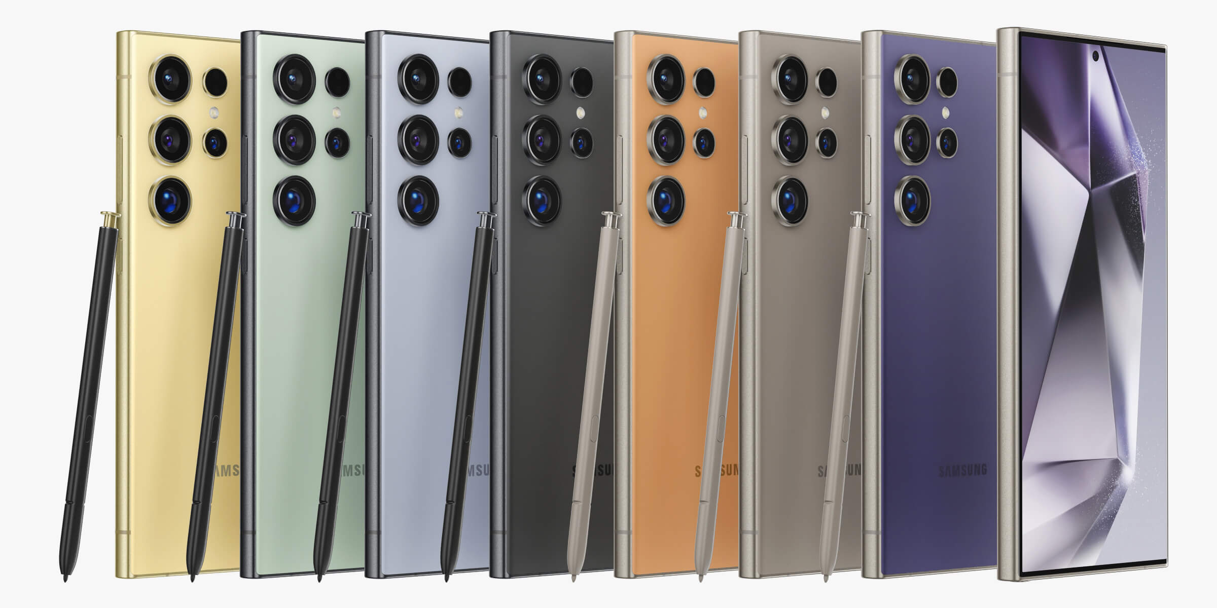 Samsung Galaxy S24 and S24 Plus and S24 Ultra All Colors - 3D Model by madMIX