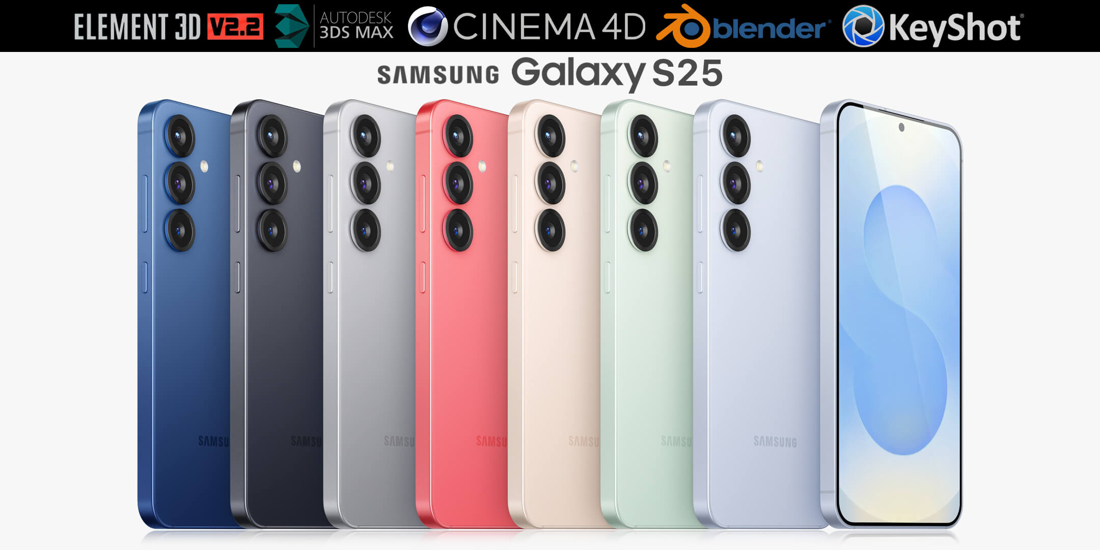 Samsung Galaxy S25 All Colors - 3D Model by madMIX