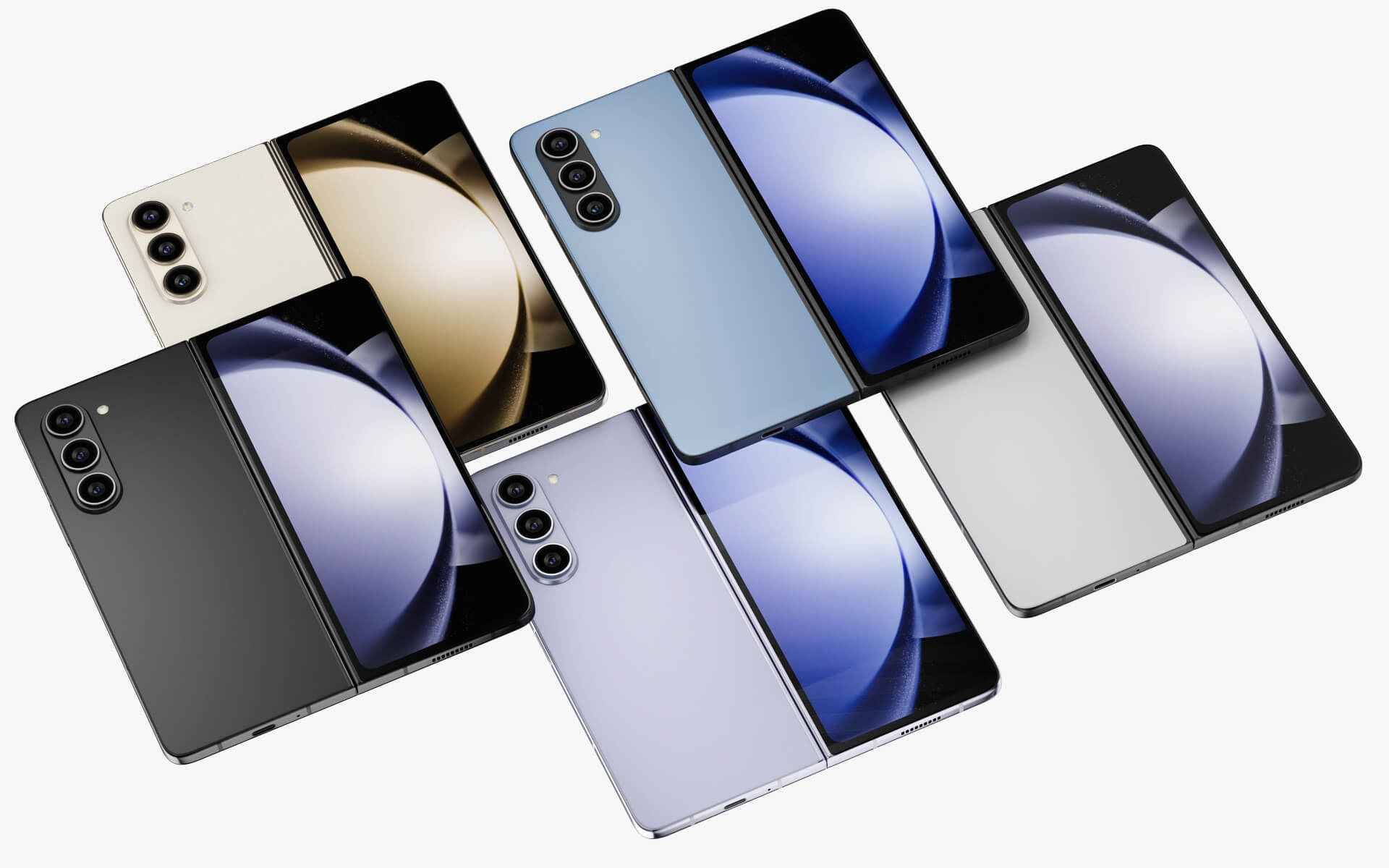 Samsung Galaxy Z Fold 5 All Colors - 3D Model by madMIX