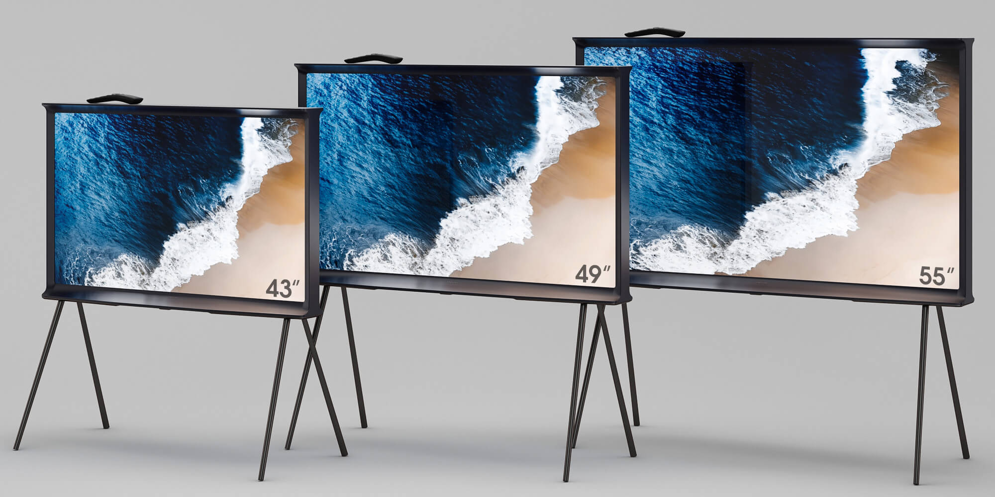 Samsung QLED The Serif TV Black and White - 3D Model by madMIX