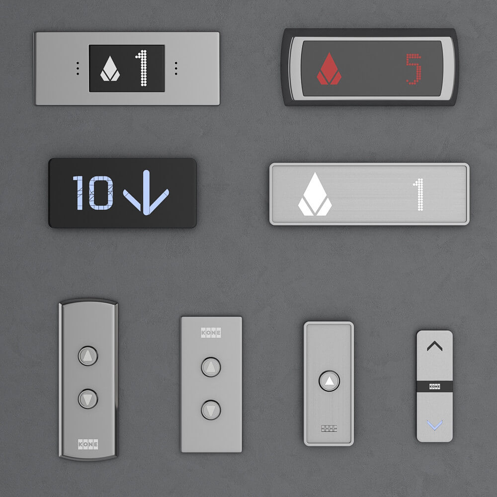 Set of Doors for Elevators Kone - 3D Model by madMIX