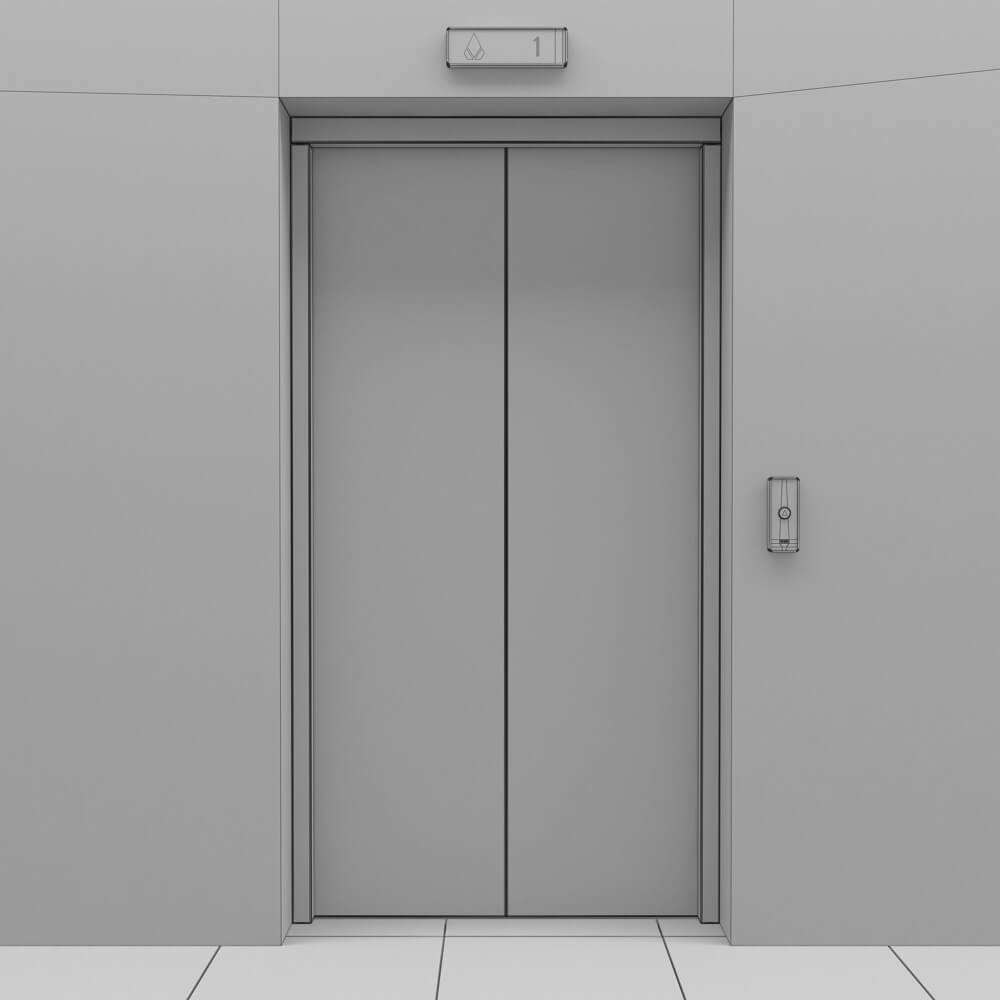 Set of Doors for Elevators Kone - 3D Model by madMIX