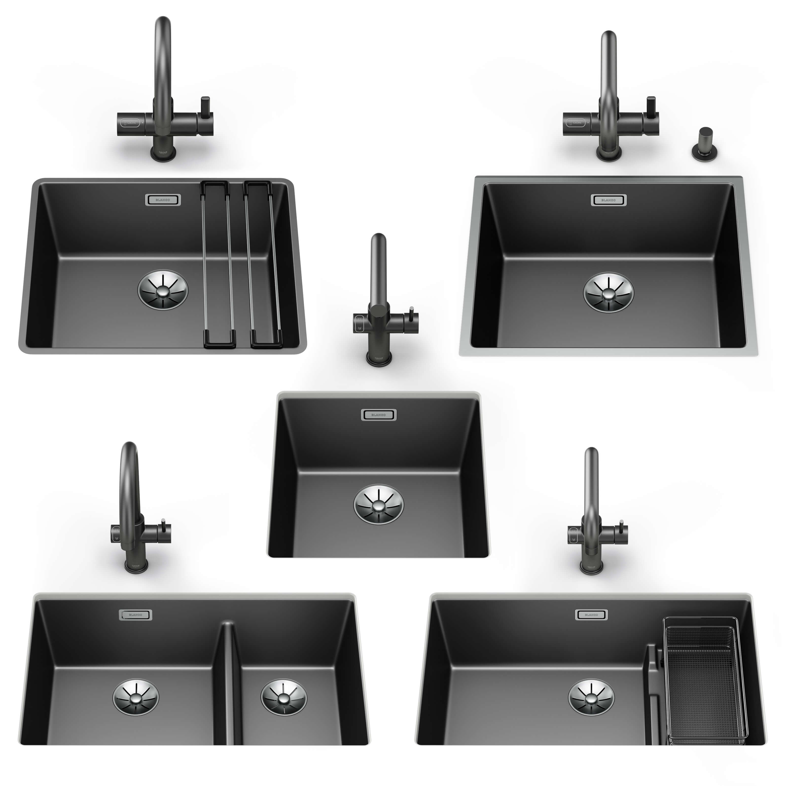 Set of Sinks Blanco Subline 1 - 3D Model by madMIX