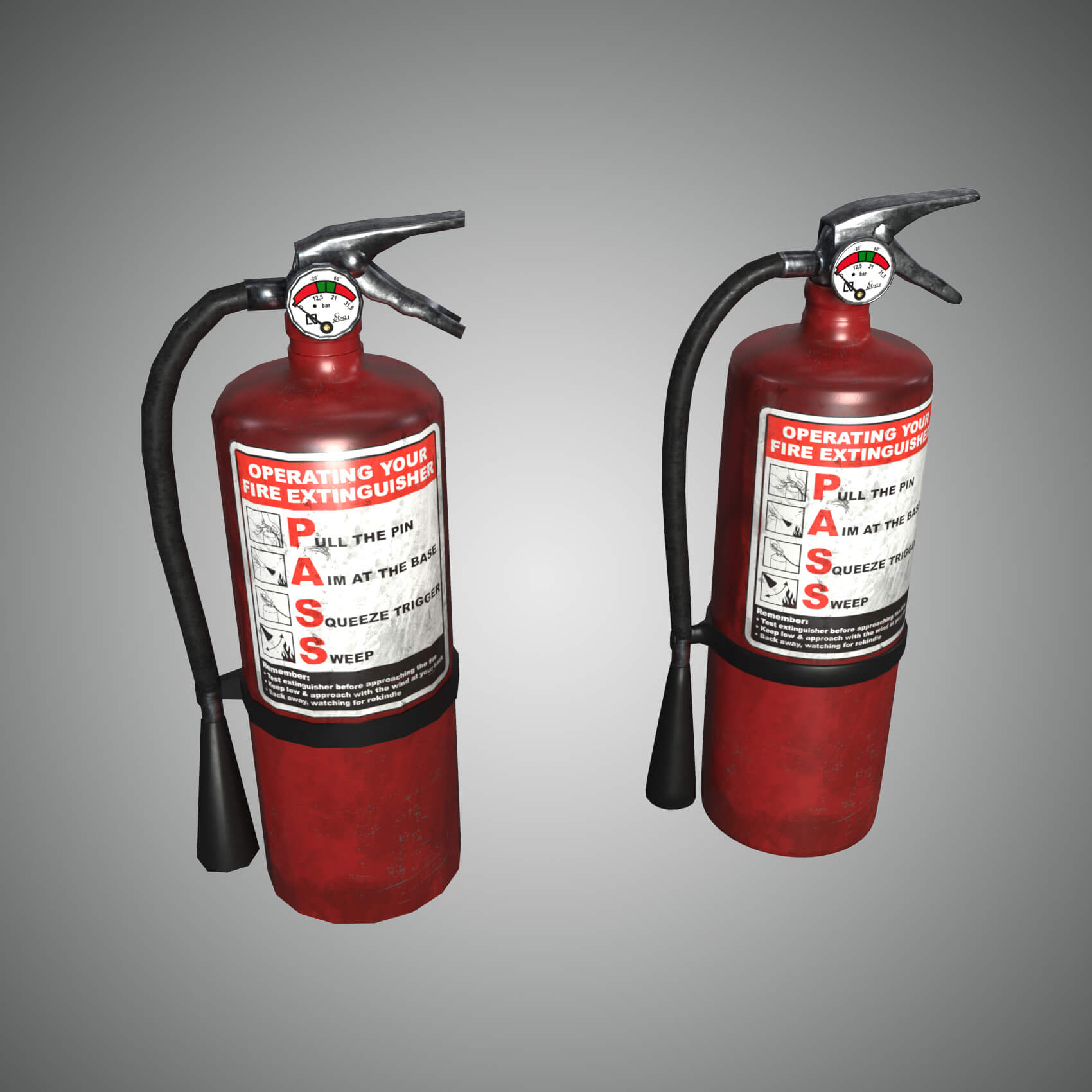 Dirty Fire Extinguisher - 3D Model by Madson Studio