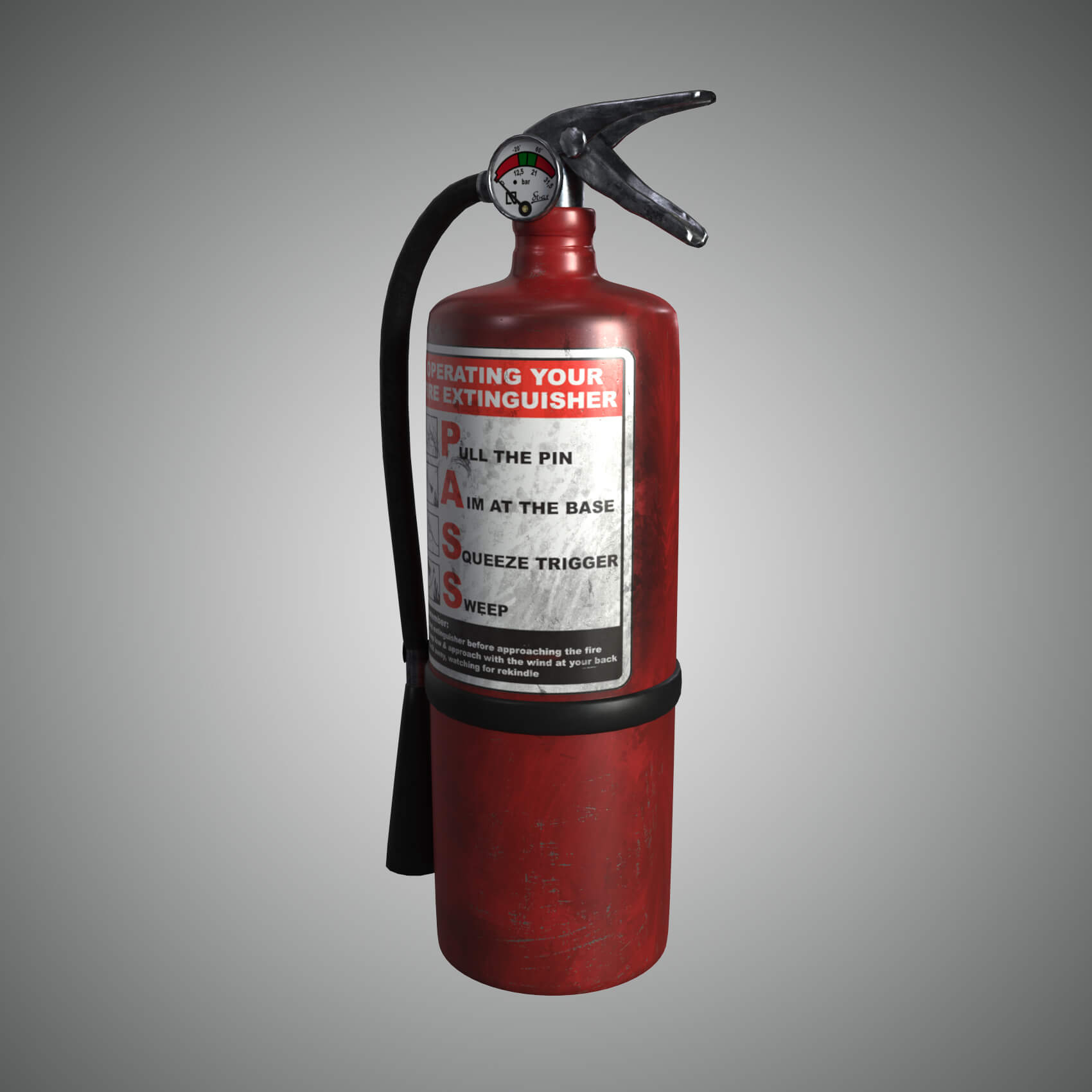 Dirty Fire Extinguisher - 3D Model by Madson Studio