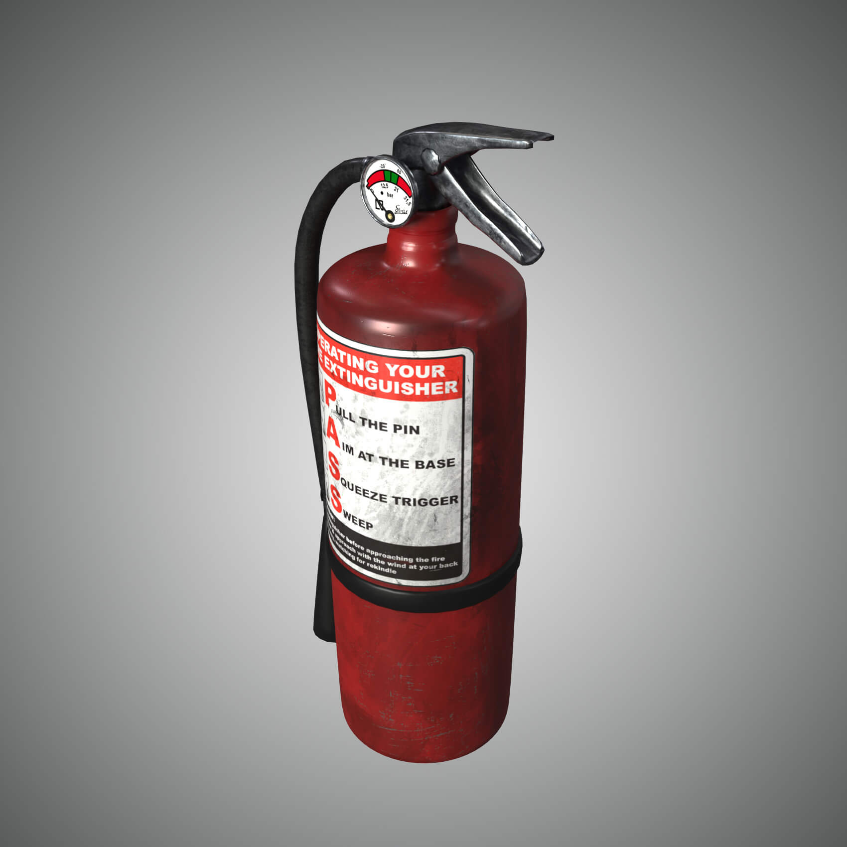 Dirty Fire Extinguisher - 3D Model by Madson Studio