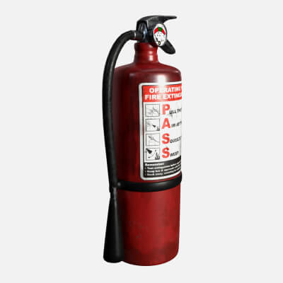Dirty Fire Extinguisher - 3D Model by Madson Studio