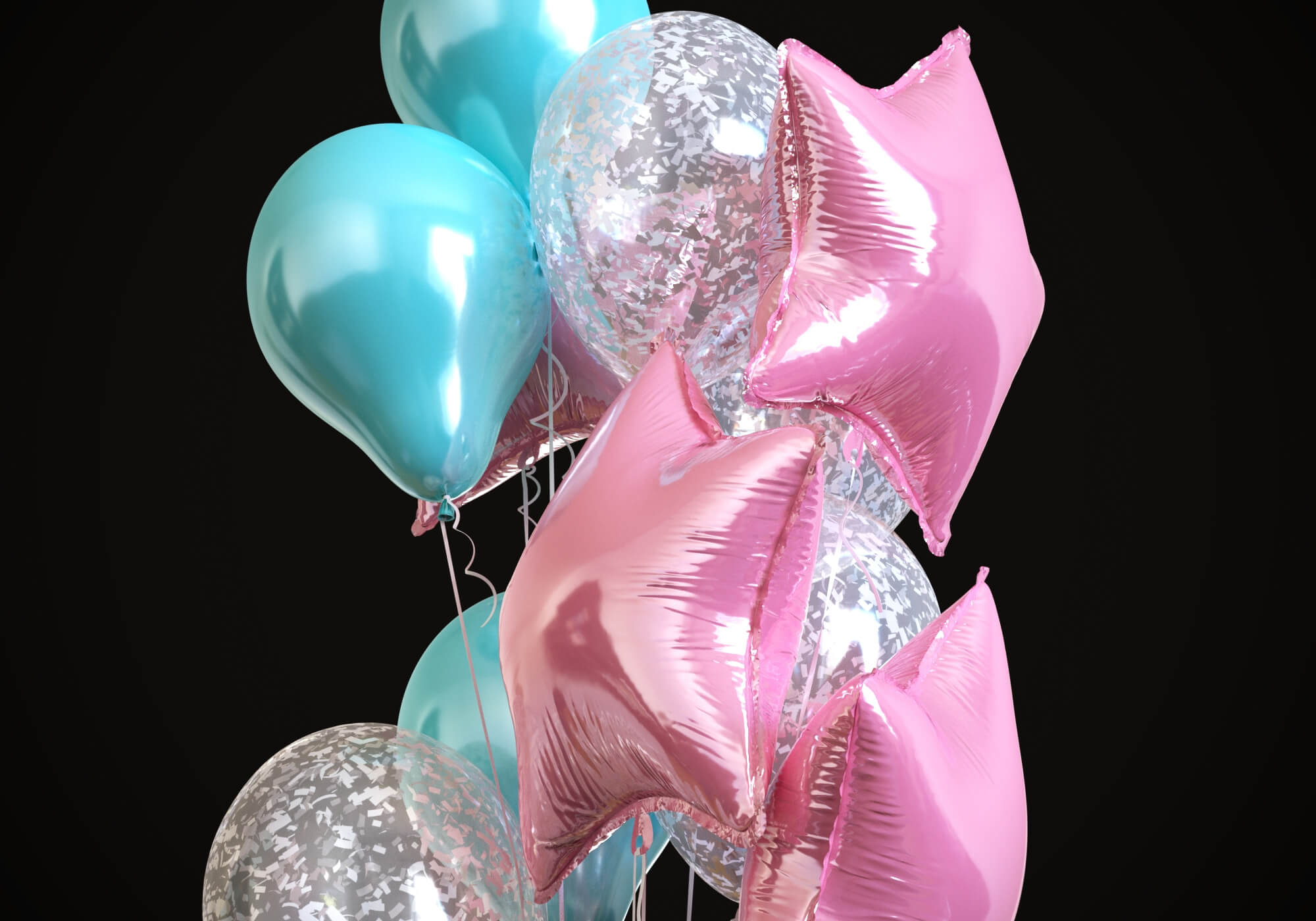 Helium Balloons - 3D Model by Madson Studio