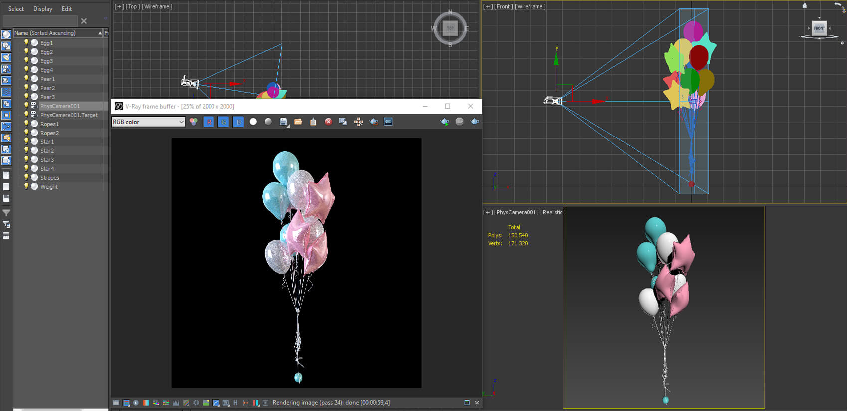 Helium Balloons - 3D Model by Madson Studio