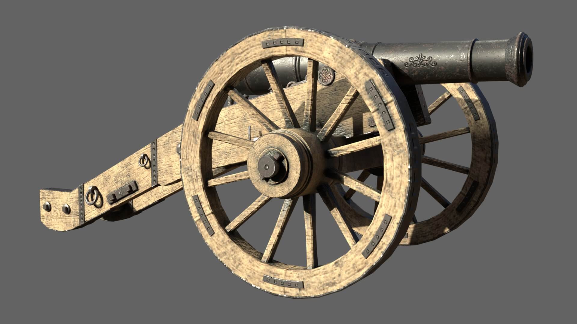 12 Pound Cannon Armstrong Design- M1736 Bundle by MagicCGIStudios