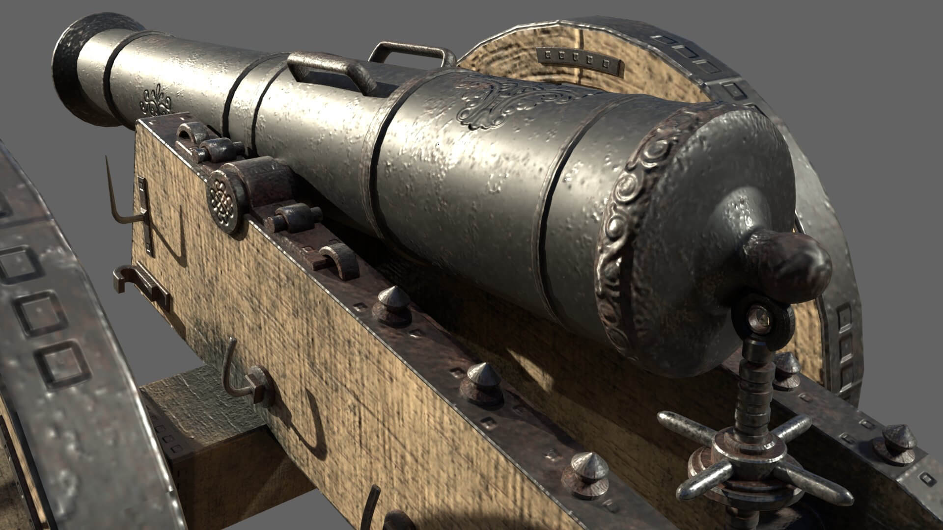 12 Pounder Iron Cannon - M1736 Free 3D Model by MagicCGIStudios