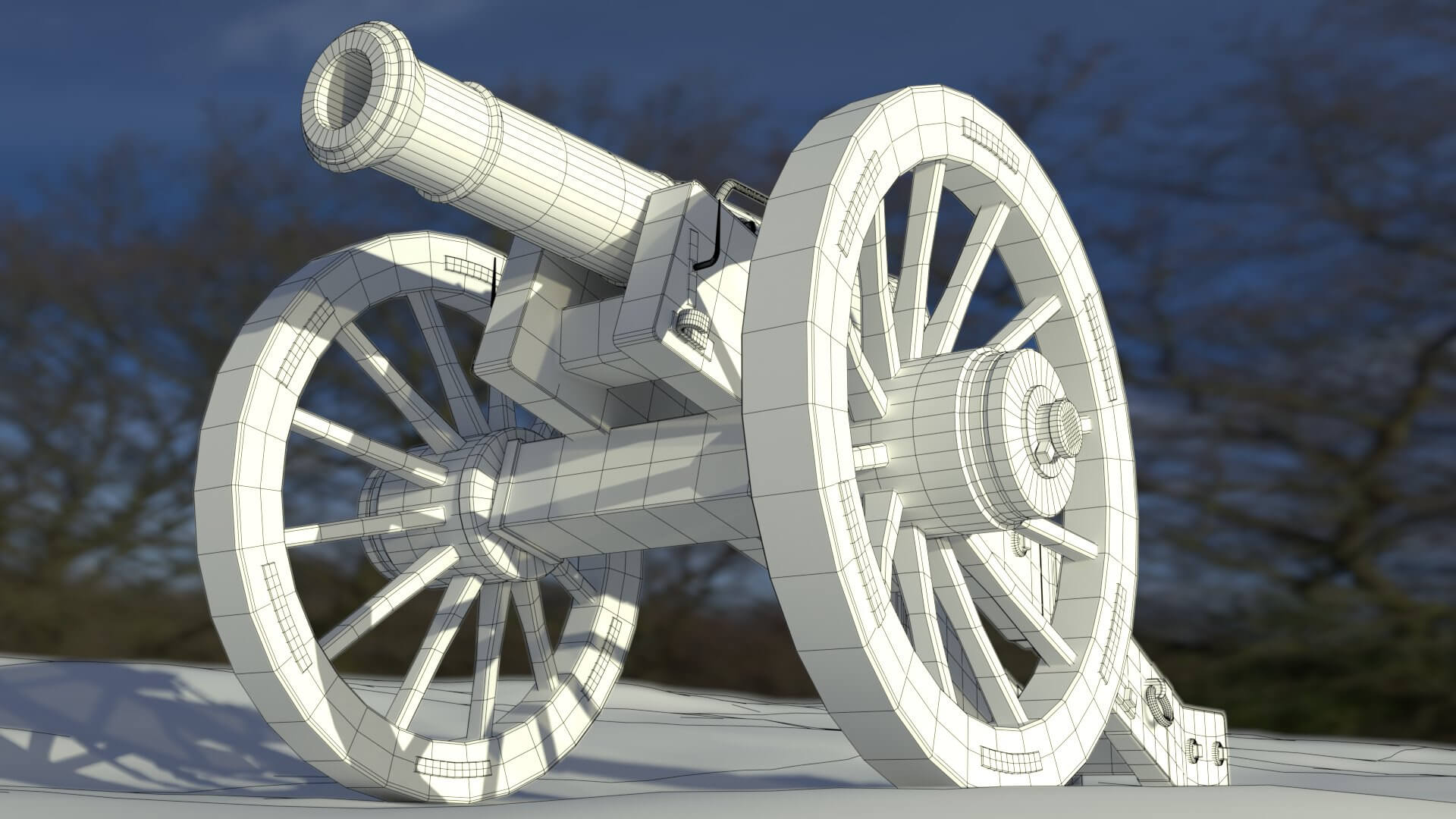 12 Pound Cannon Armstrong Design- M1736 Bundle by MagicCGIStudios
