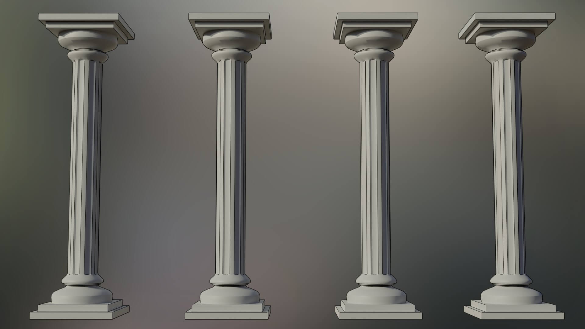 Ancient Columns Asset Pack - Free 3D Model by MagicCGIStudios