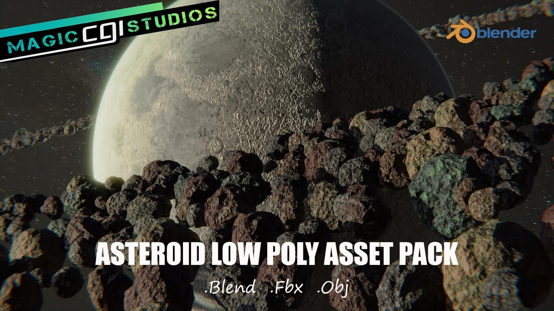 Asteroid Asset Pack - Free 3D Model by MagicCGIStudios