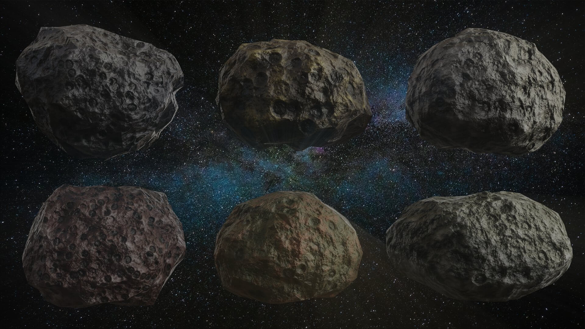 Asteroid Asset Pack - Free 3D Model by MagicCGIStudios