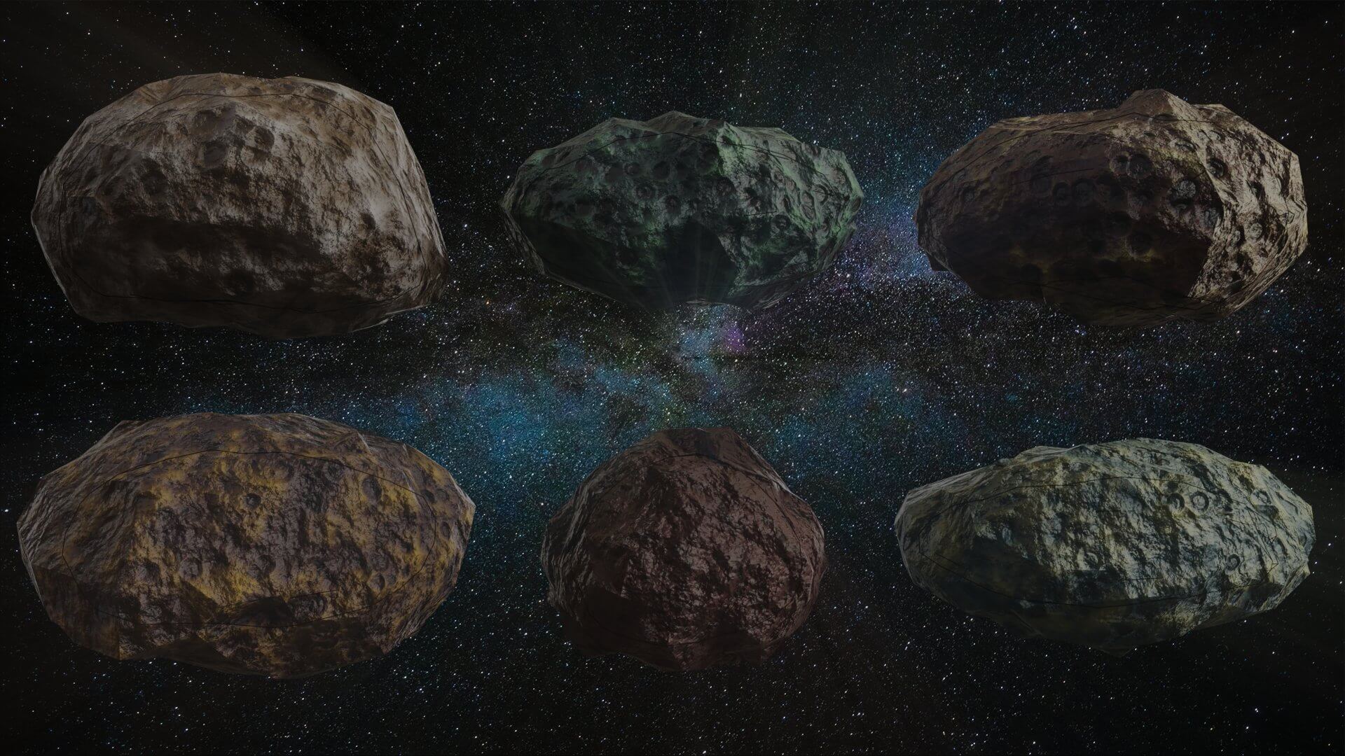 Asteroid Asset Pack - Free 3D Model by MagicCGIStudios