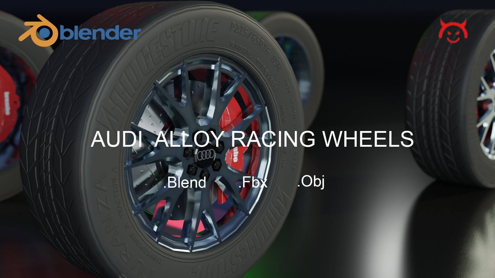 Audi Alloy Racing Wheels 3D Model