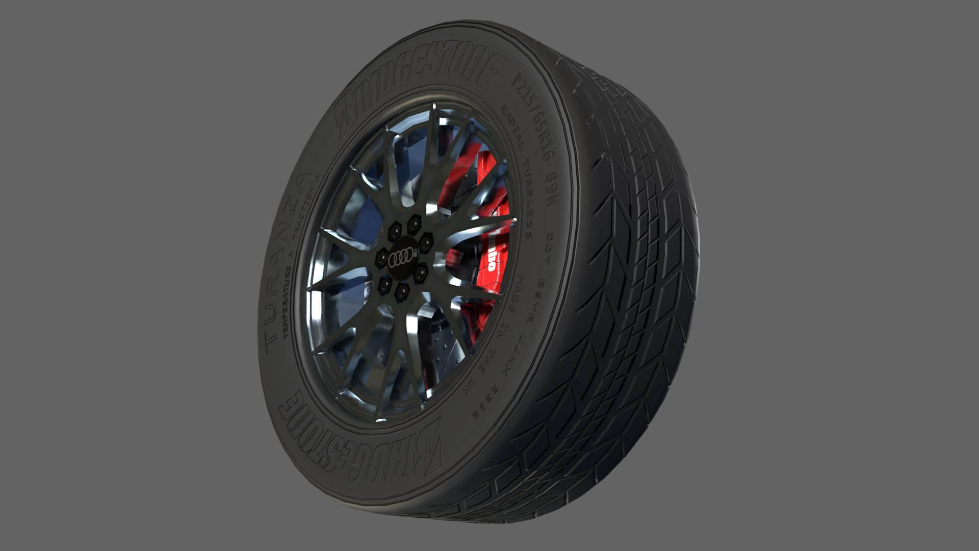 Audi Alloy Racing Wheels - Free 3D Model by MagicCGIStudios