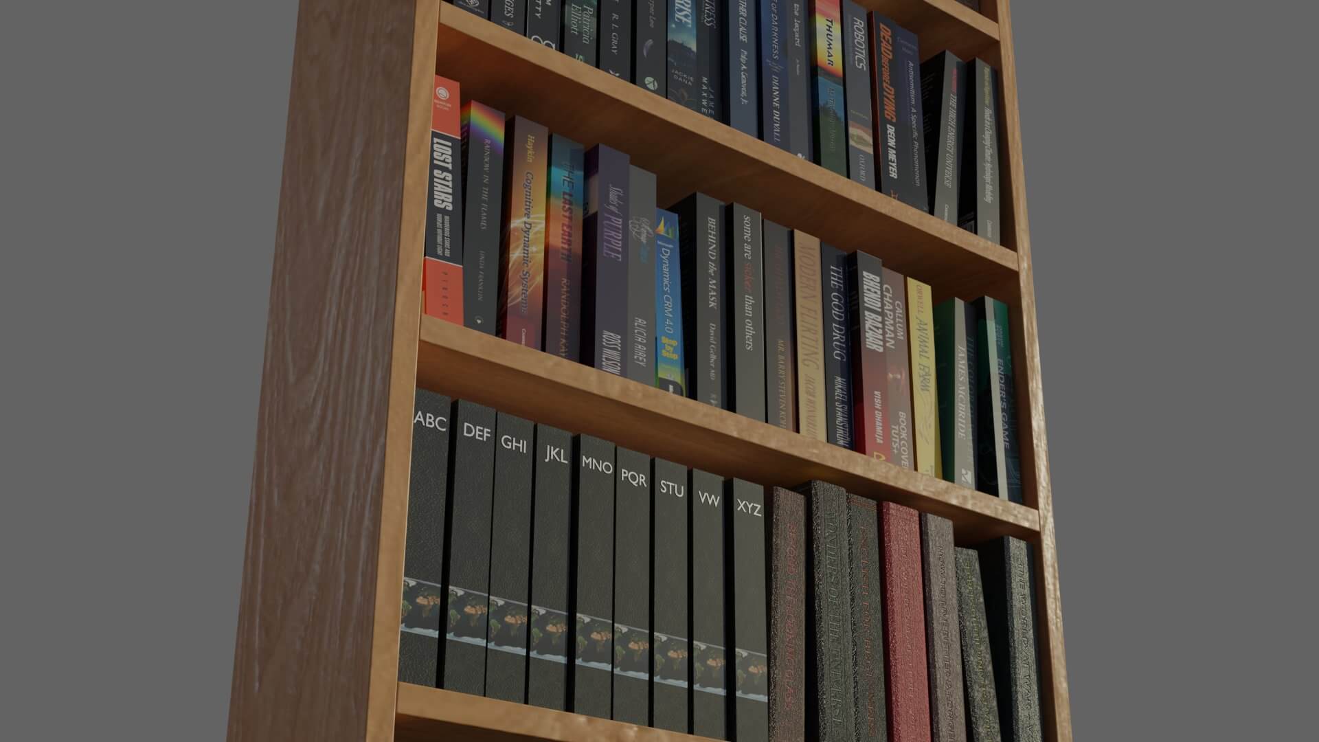 Interior Bookcase - Free 3D Model by MagicCGIStudios