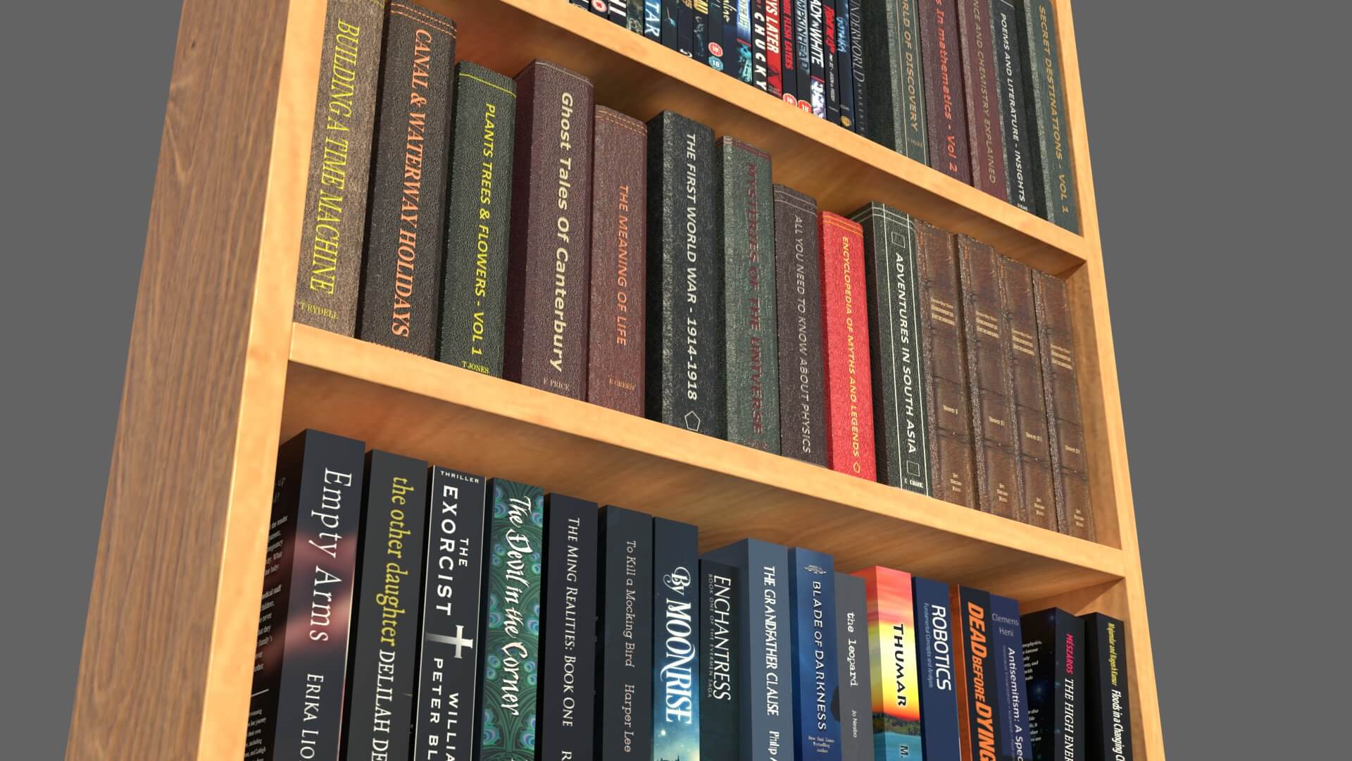 Interior Bookcase - Free 3D Model by MagicCGIStudios