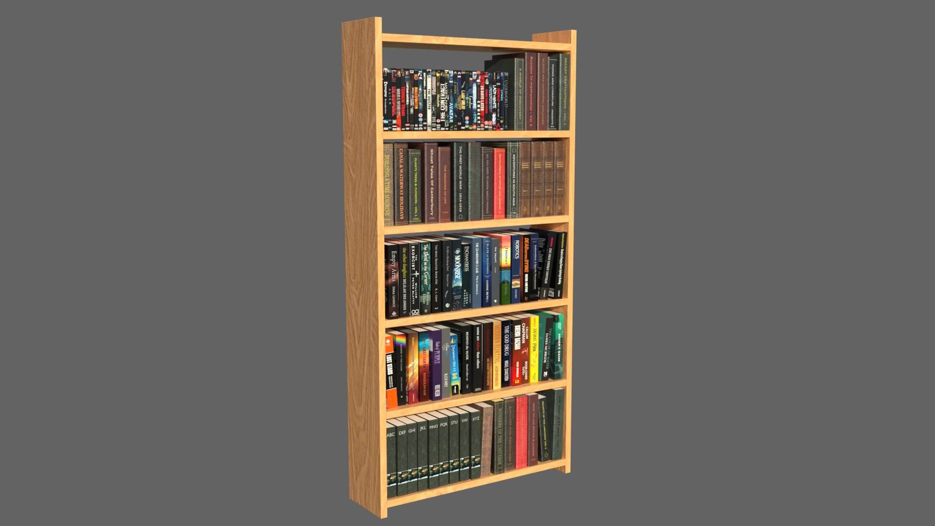 Interior Bookcase - Free 3D Model by MagicCGIStudios