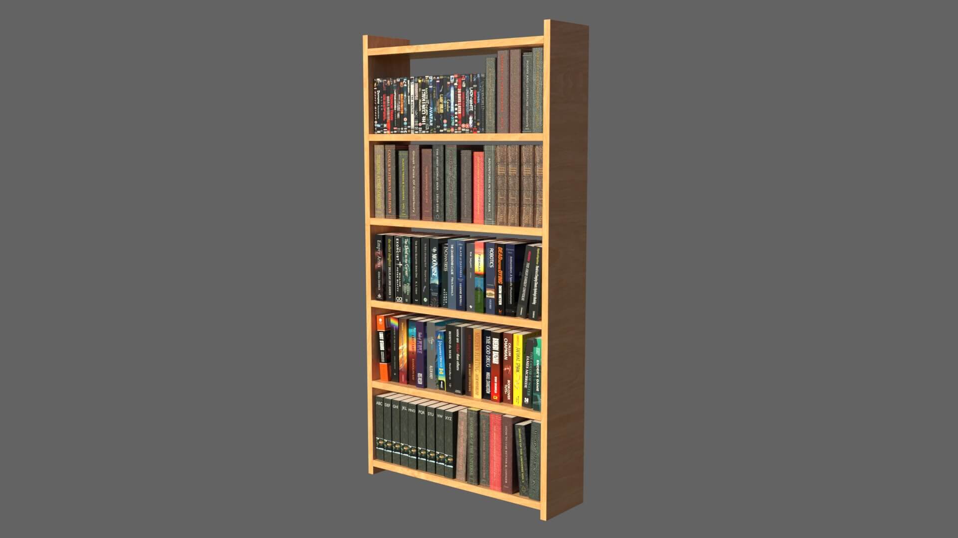 Interior Bookcase - Free 3D Model by MagicCGIStudios