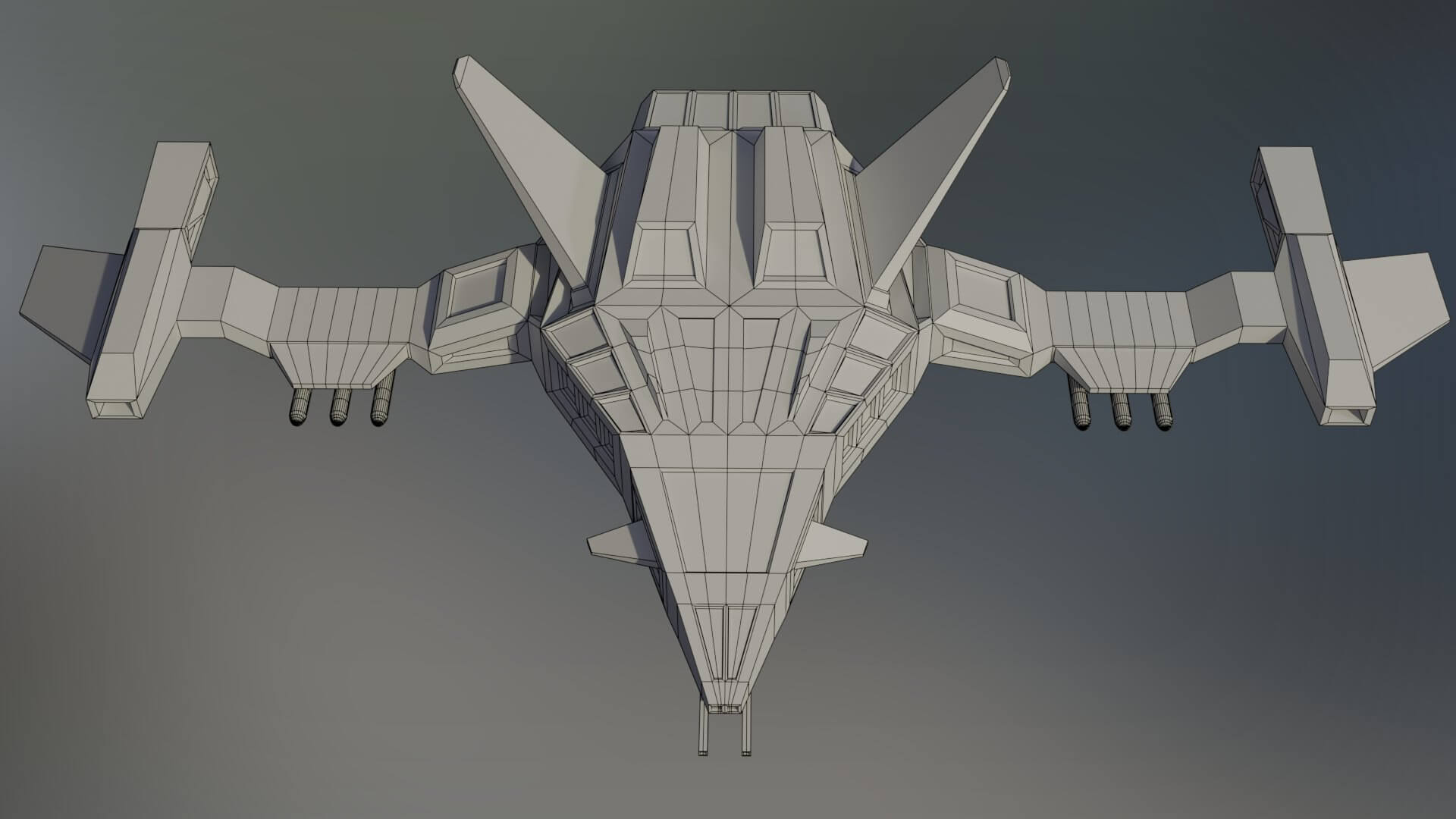 Fighter 02 - Asterius Free 3D Model by MagicCGIStudios