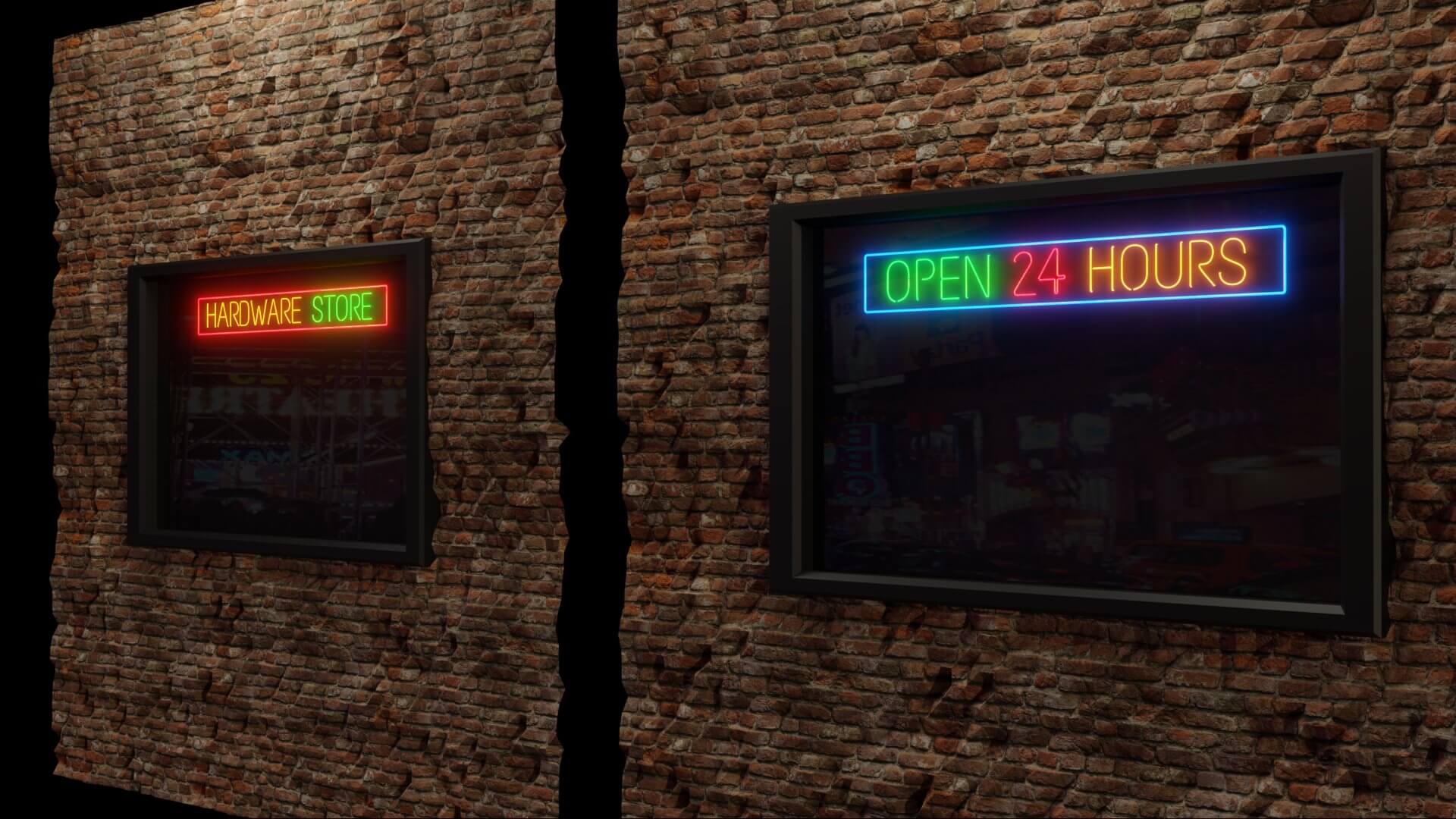 Glow! - Neon Sign Asset Pack Free 3D Model by MagicCGIStudios