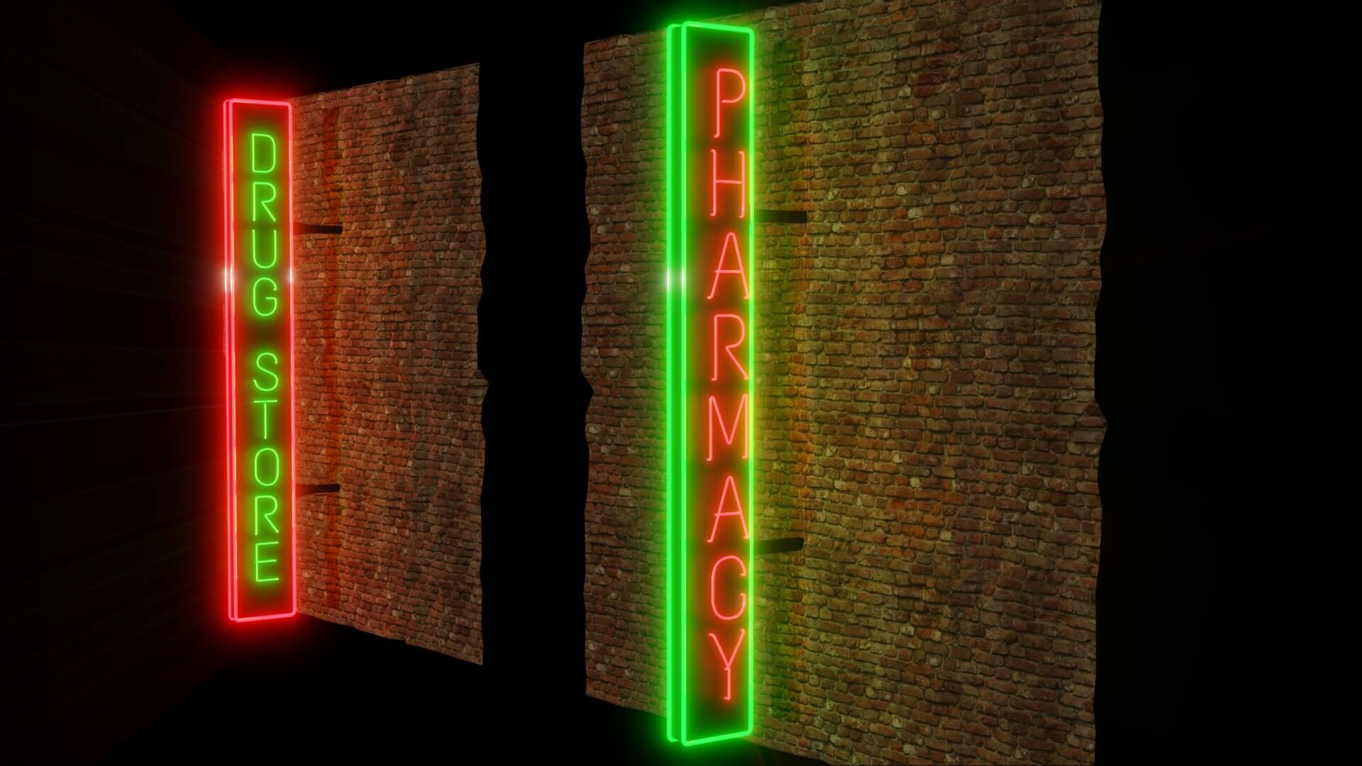 Glow! - Neon Sign Asset Pack Free 3D Model by MagicCGIStudios