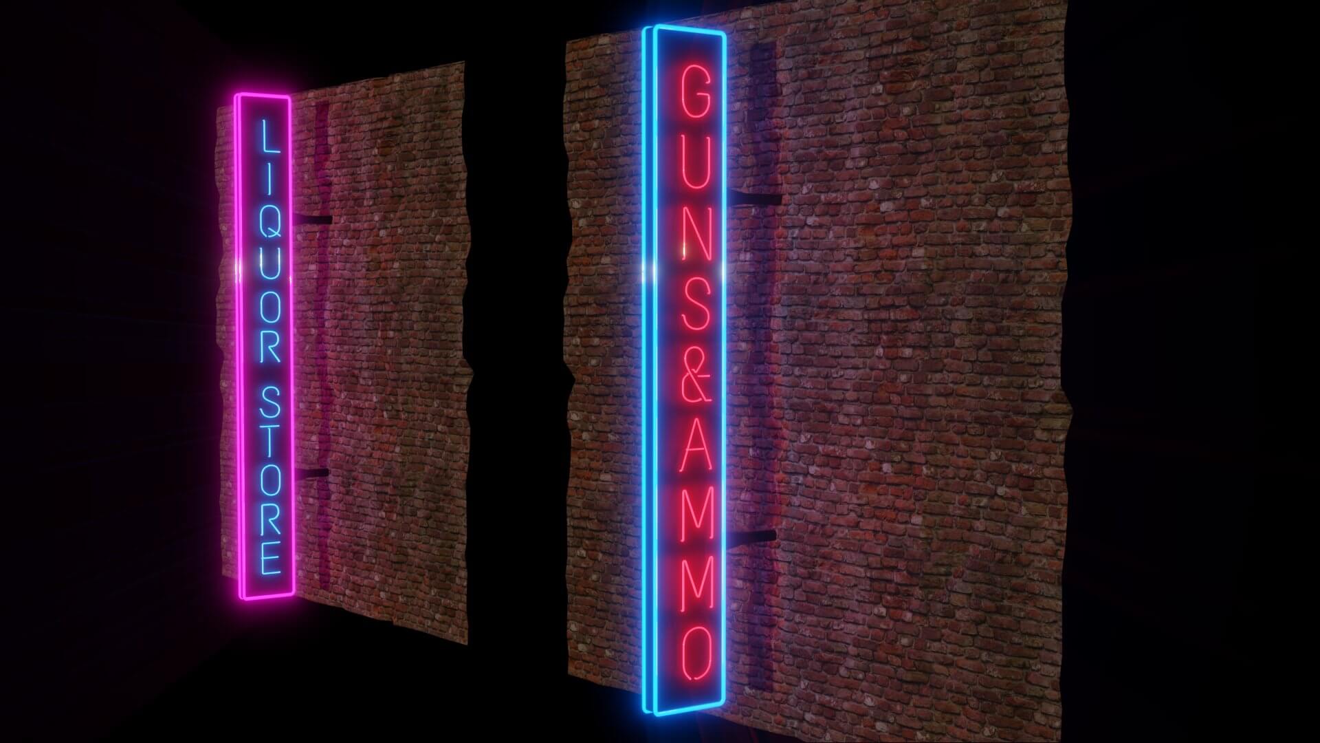 Glow! - Neon Sign Asset Pack Free 3D Model by MagicCGIStudios