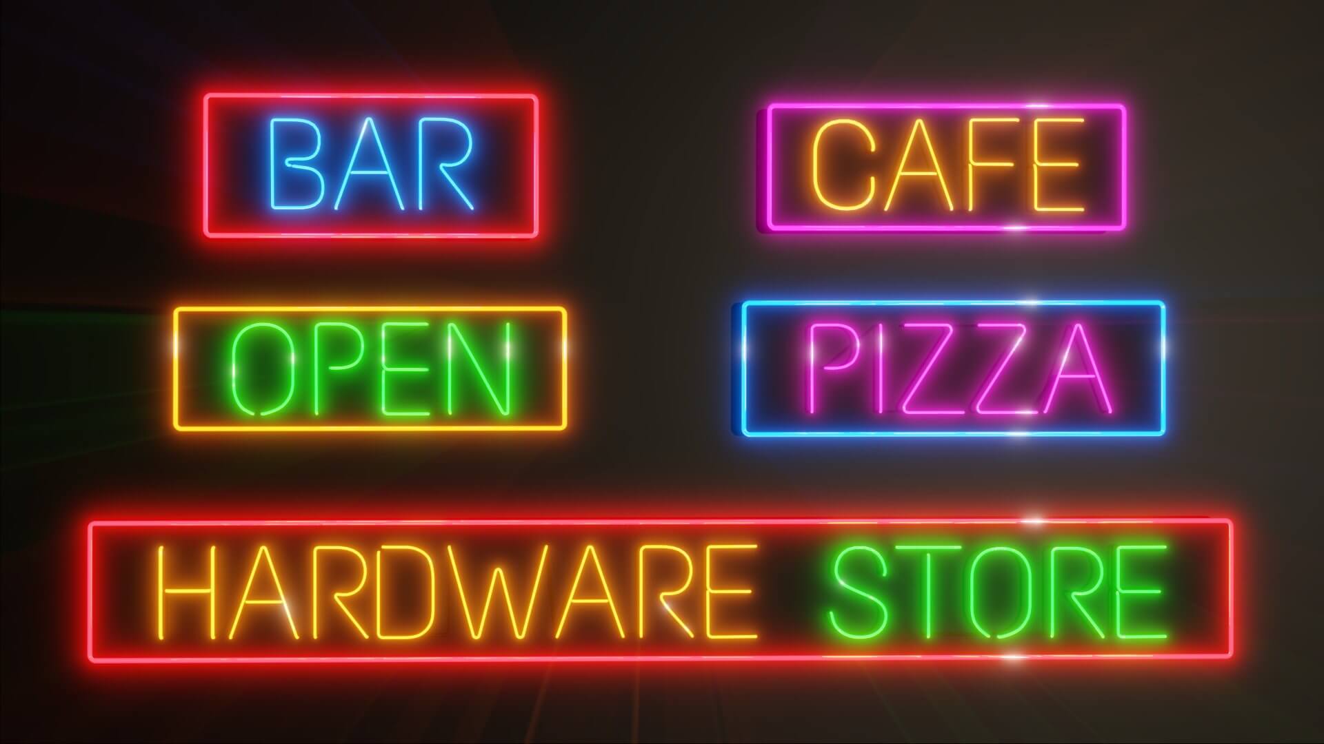 Glow! - Neon Sign Asset Pack Free 3D Model by MagicCGIStudios