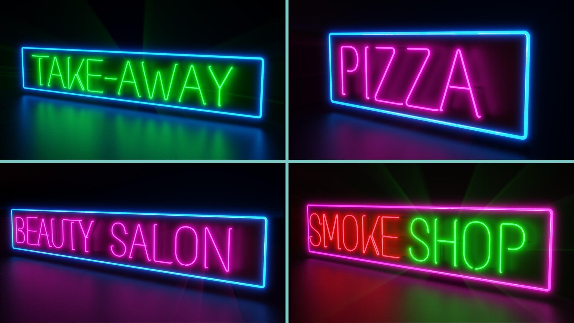 Glow! - Neon Sign Asset Pack Free 3D Model by MagicCGIStudios