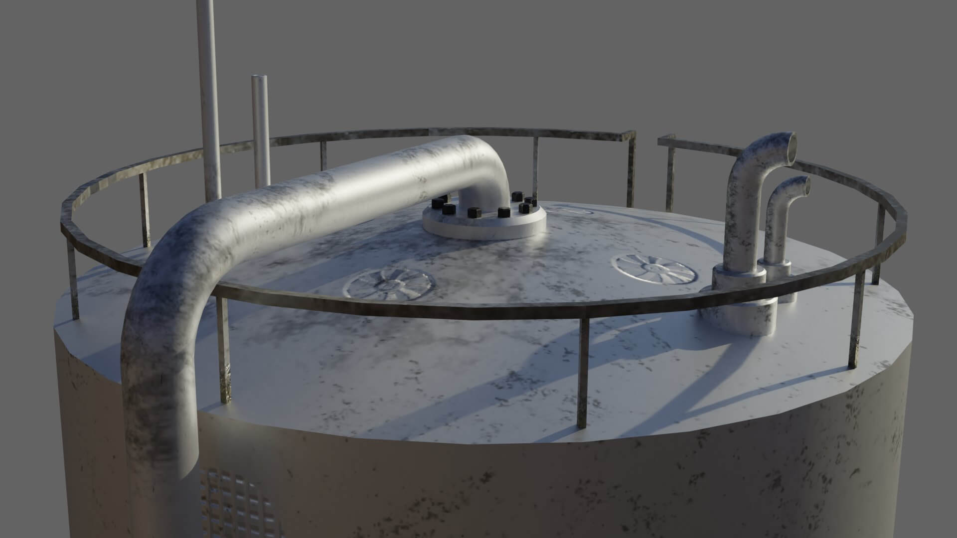 Industrial Benzene Storage Tank - Free 3D Model by MagicCGIStudios