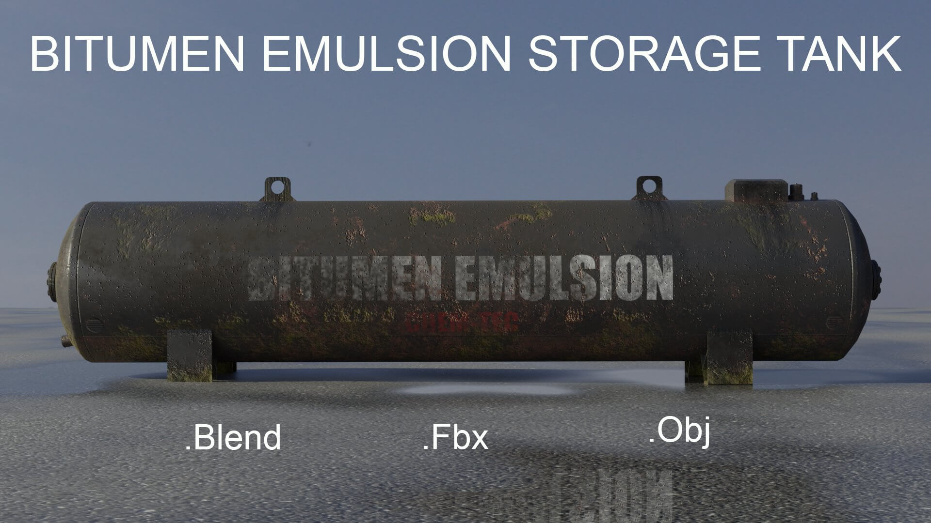 Industrial Bitumen Emulsion Storage Tank - Free 3D Model by MagicCGIStudios