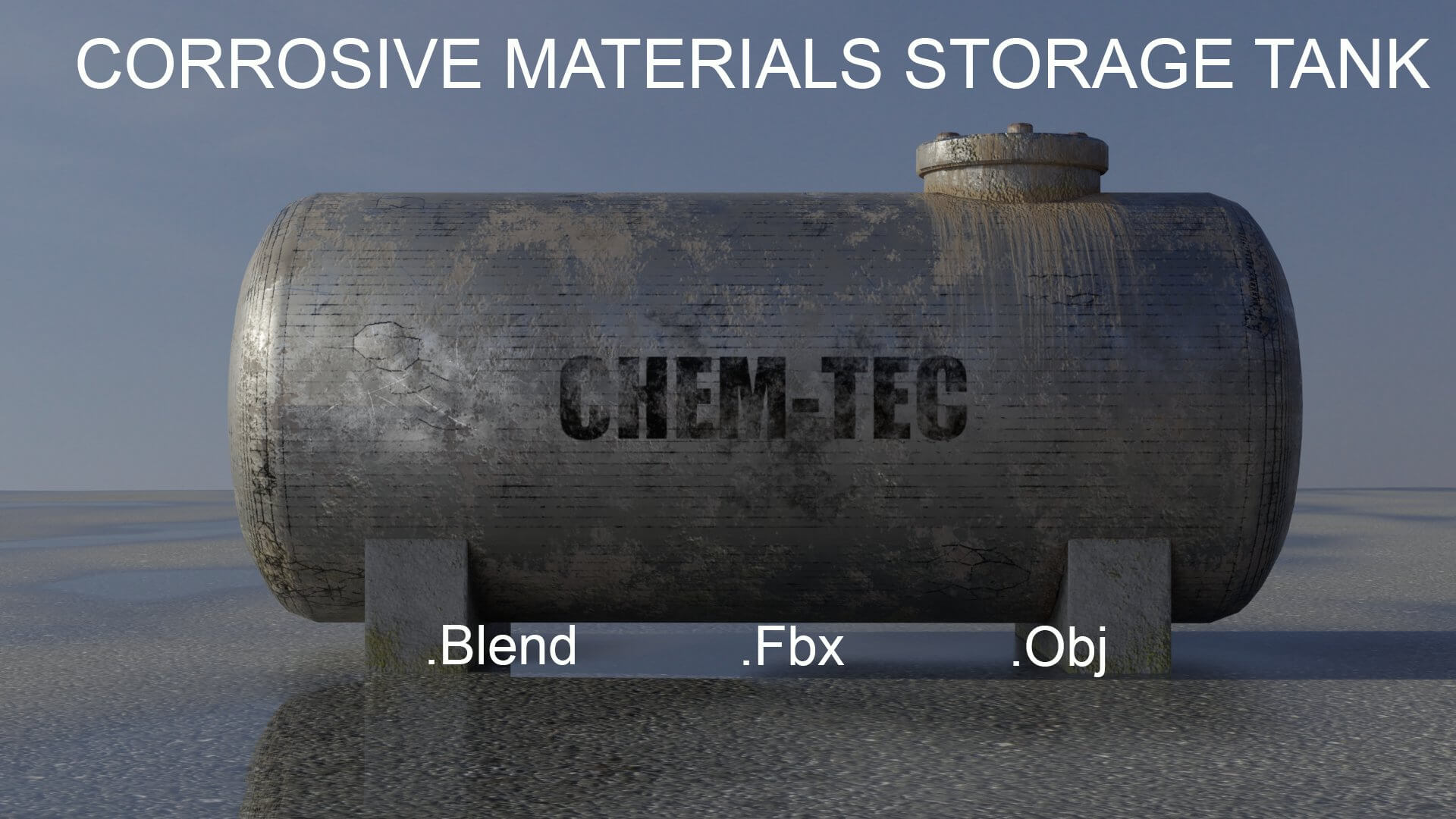 Industrial Corrosive Materials Bulk Storage Tank - Free 3D Model by ...