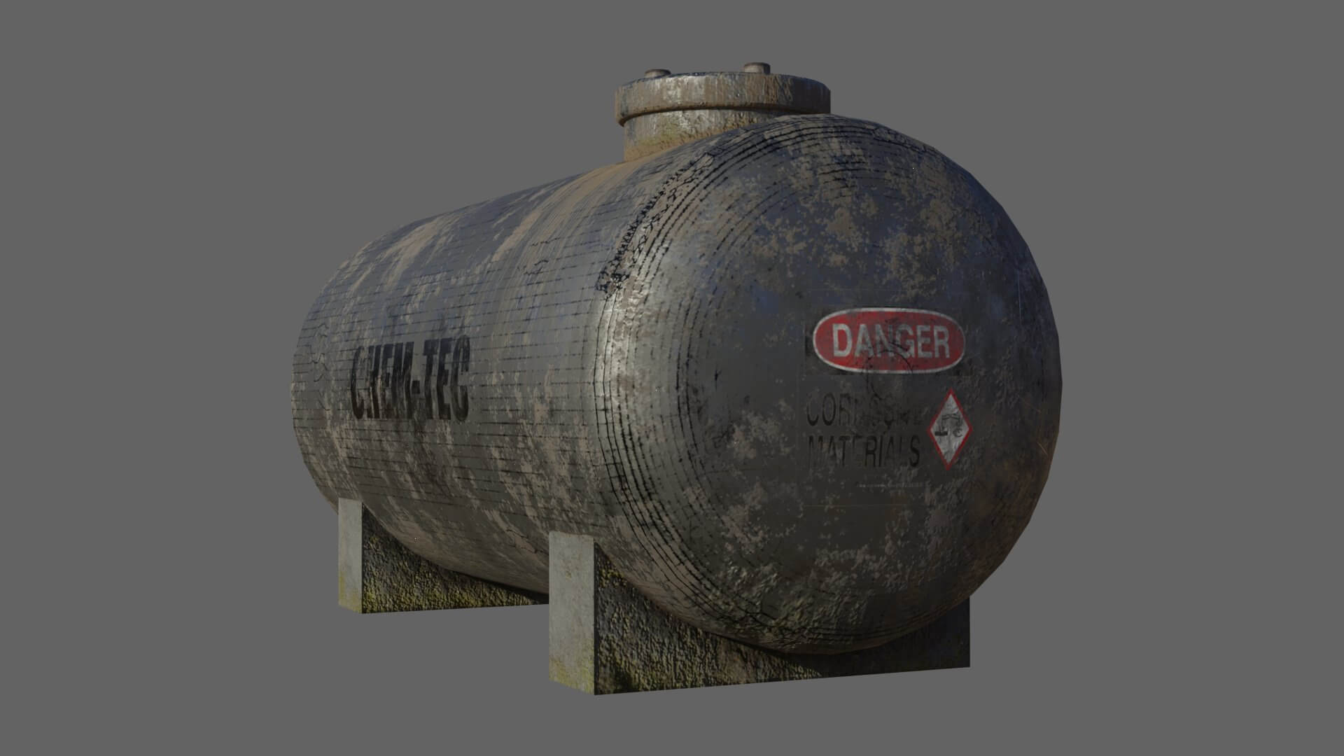 Industrial Corrosive Materials Bulk Storage Tank - Free 3D Model by ...