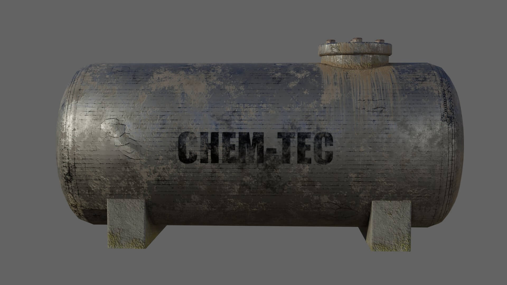 Industrial Corrosive Materials Bulk Storage Tank - Free 3D Model by ...