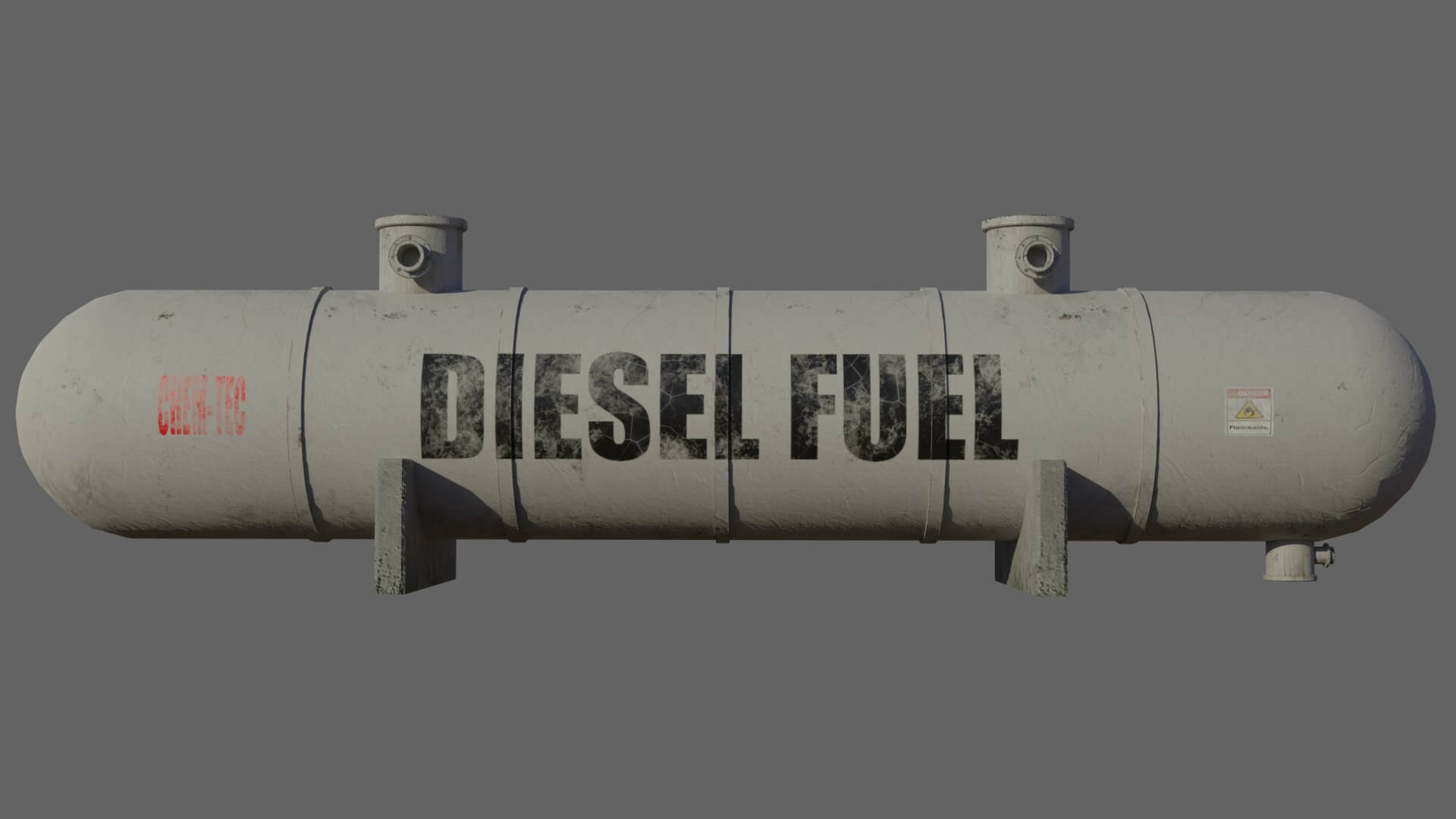 Industrial Diesel Fuel Storage Tank - Free 3D Model by MagicCGIStudios