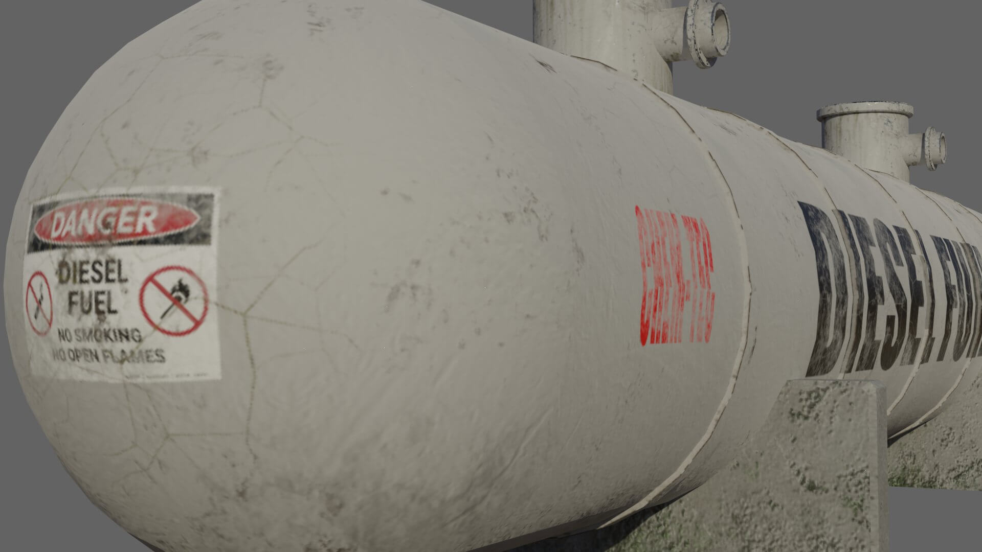 Industrial Diesel Fuel Storage Tank - Free 3D Model by MagicCGIStudios