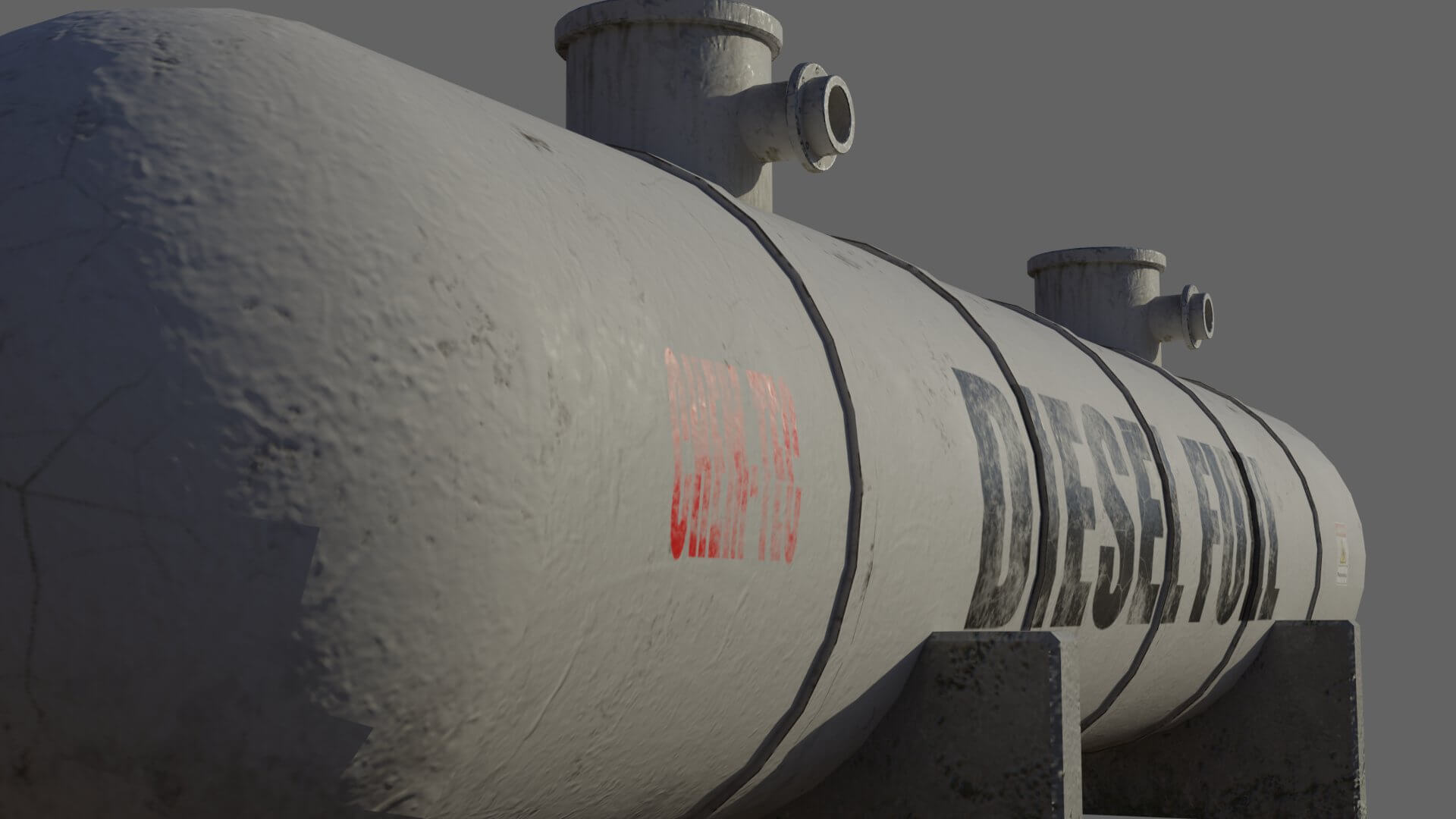 Industrial Diesel Fuel Storage Tank - Free 3D Model by MagicCGIStudios