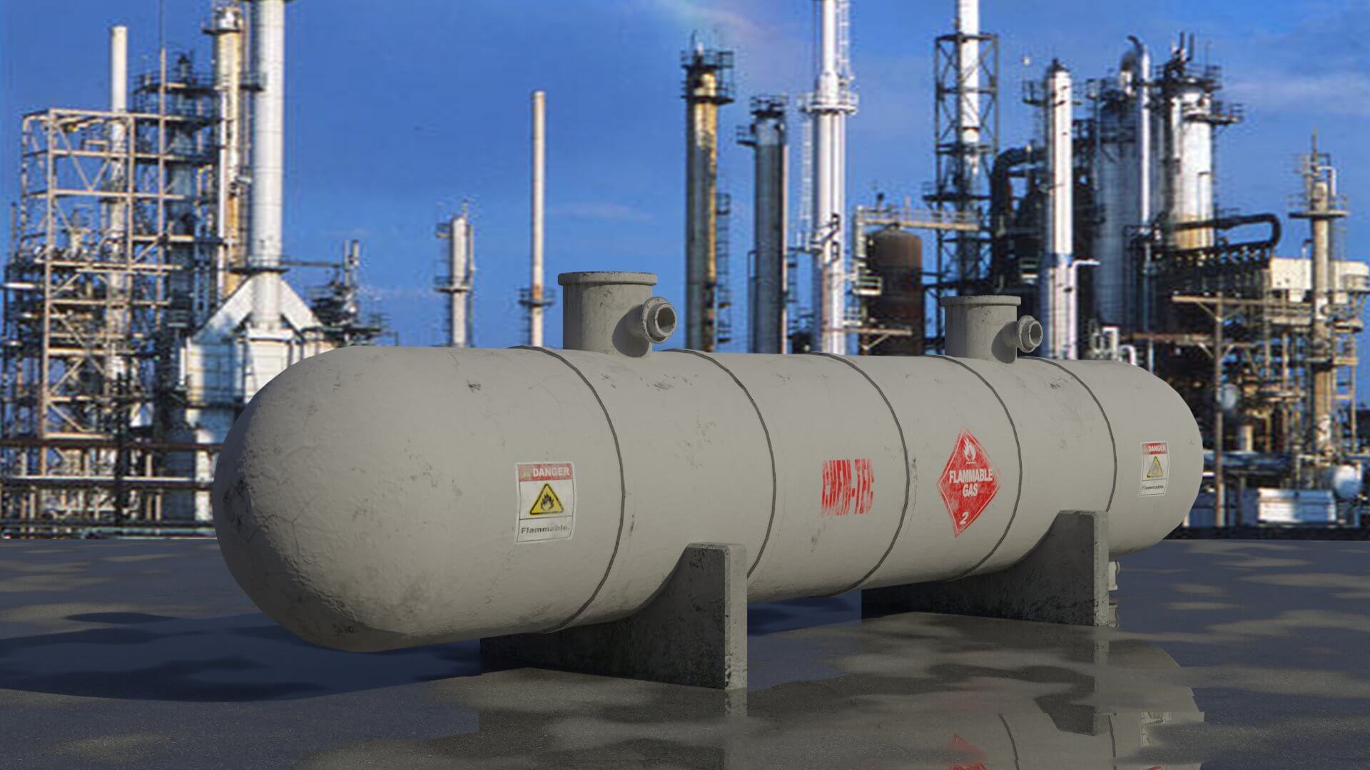Industrial Gas Storage Tank - Free 3D Model by MagicCGIStudios