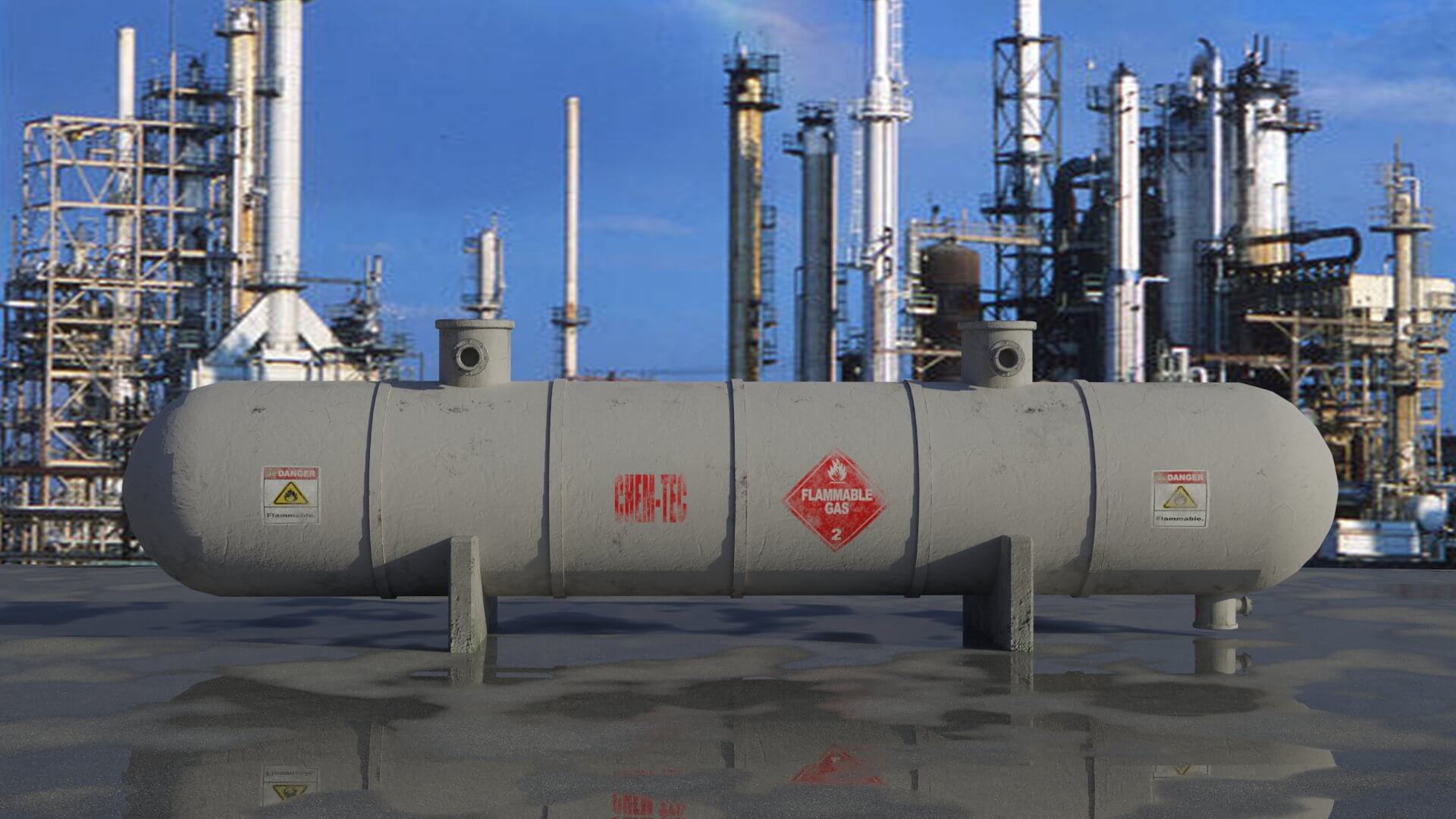 Industrial Gas Storage Tank - Free 3D Model by MagicCGIStudios
