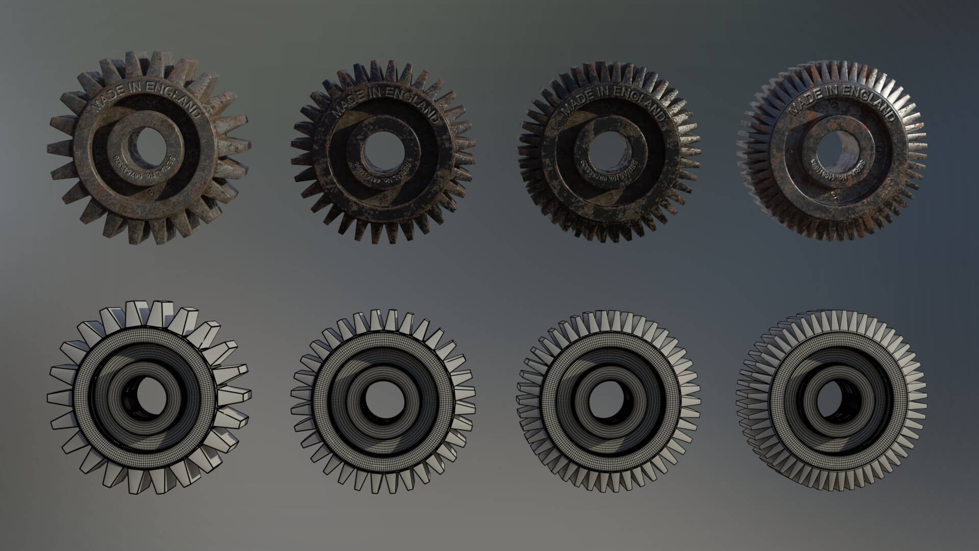 Industrial Gear Set 08 - Free 3D Model by MagicCGIStudios