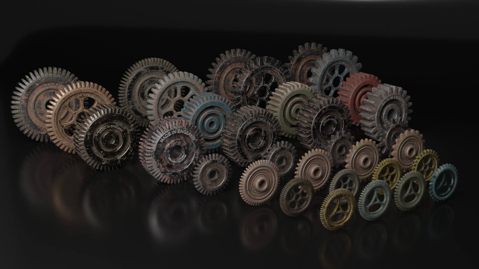 Industrial Gears Asset Pack - Free 3D Model by MagicCGIStudios