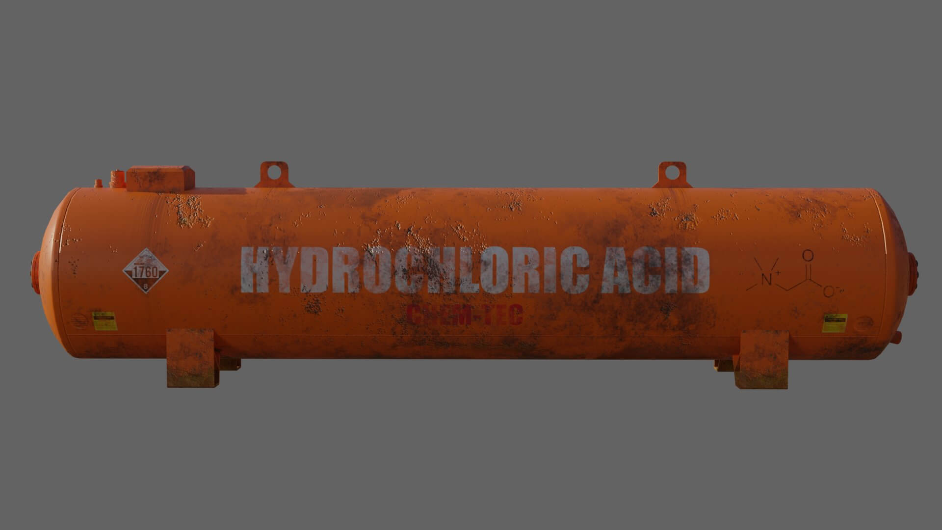 Industrial Hydrochloric Acid Storage Tank - Free 3D Model by ...