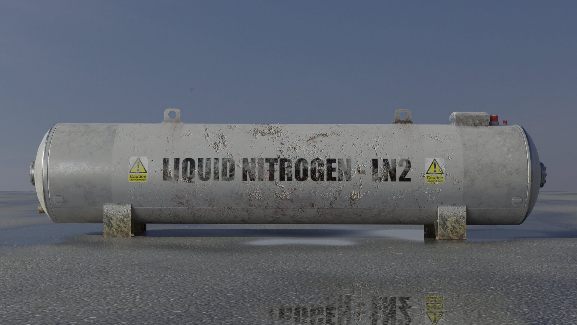 Industrial Liquid Nitrogen Storage Tank - Free 3D Model by MagicCGIStudios