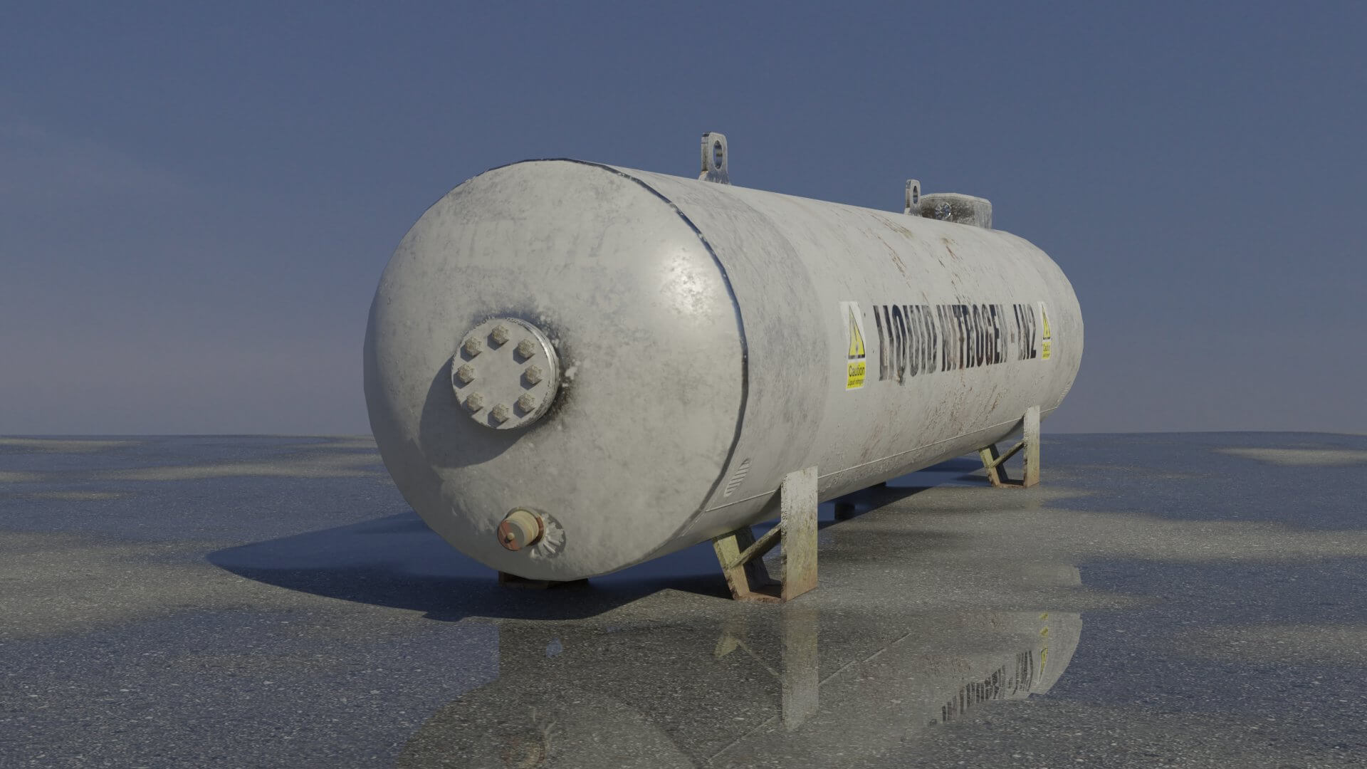Industrial Liquid Nitrogen Storage Tank - Free 3D Model by MagicCGIStudios